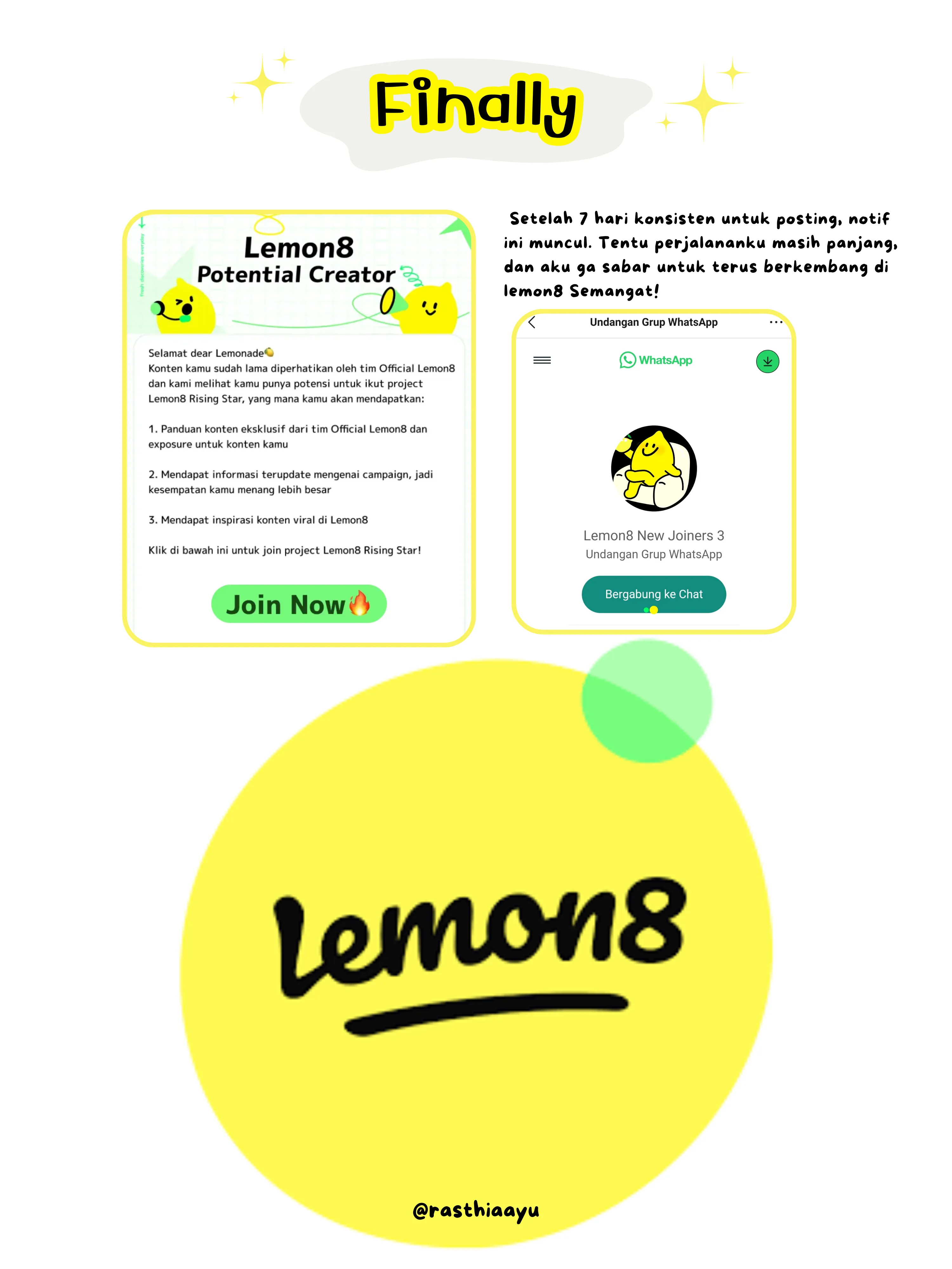 JADI POTENTIAL CREATOR DALAM 7 HARI | Galeri diposting oleh rasthiaayu | Lemon8