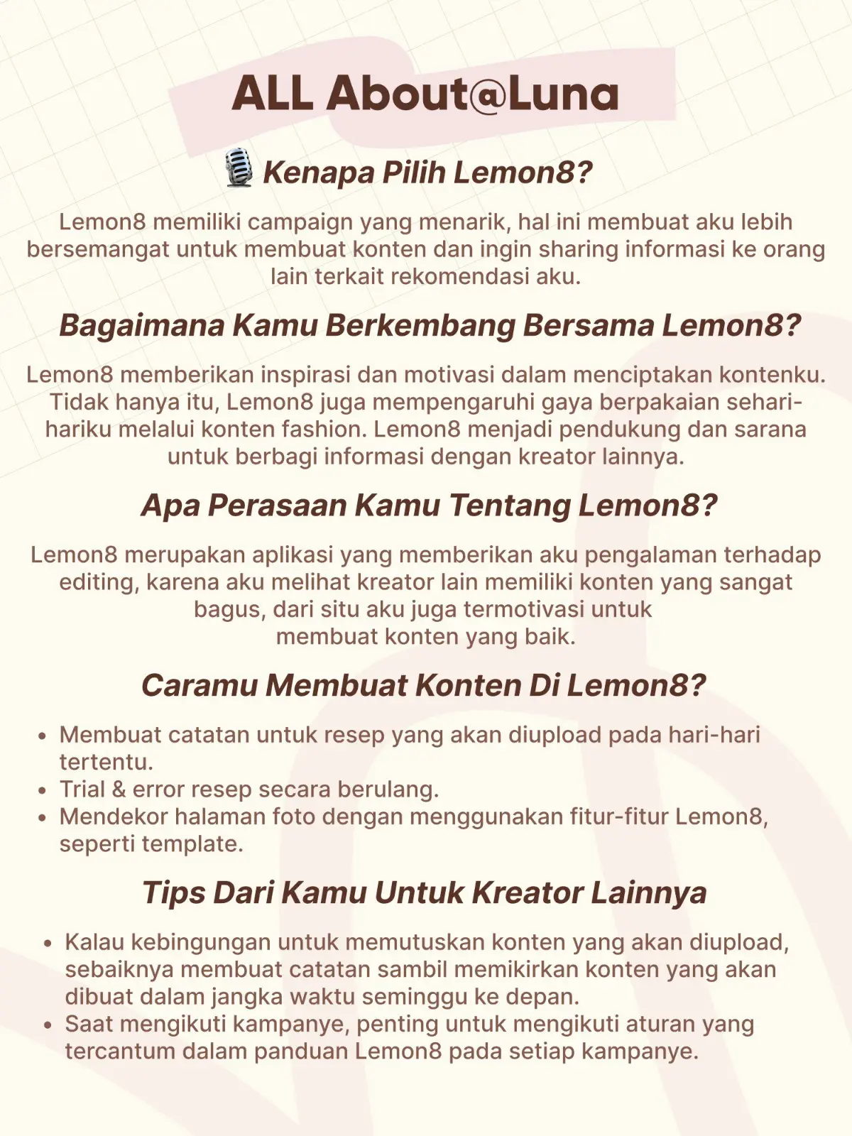 Lemon8 Creators’ Story Ep3: lunashainy | Galeri diposting oleh Lemon8_ID | Lemon8
