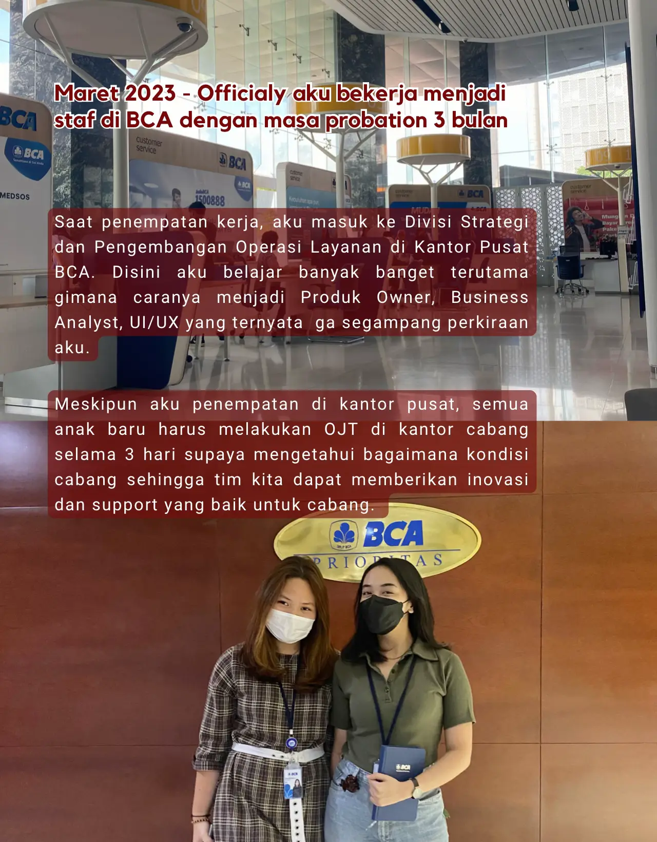 How I Start My Career at BCA💵😎 | Galeri diposting oleh Kathy Paulina ...