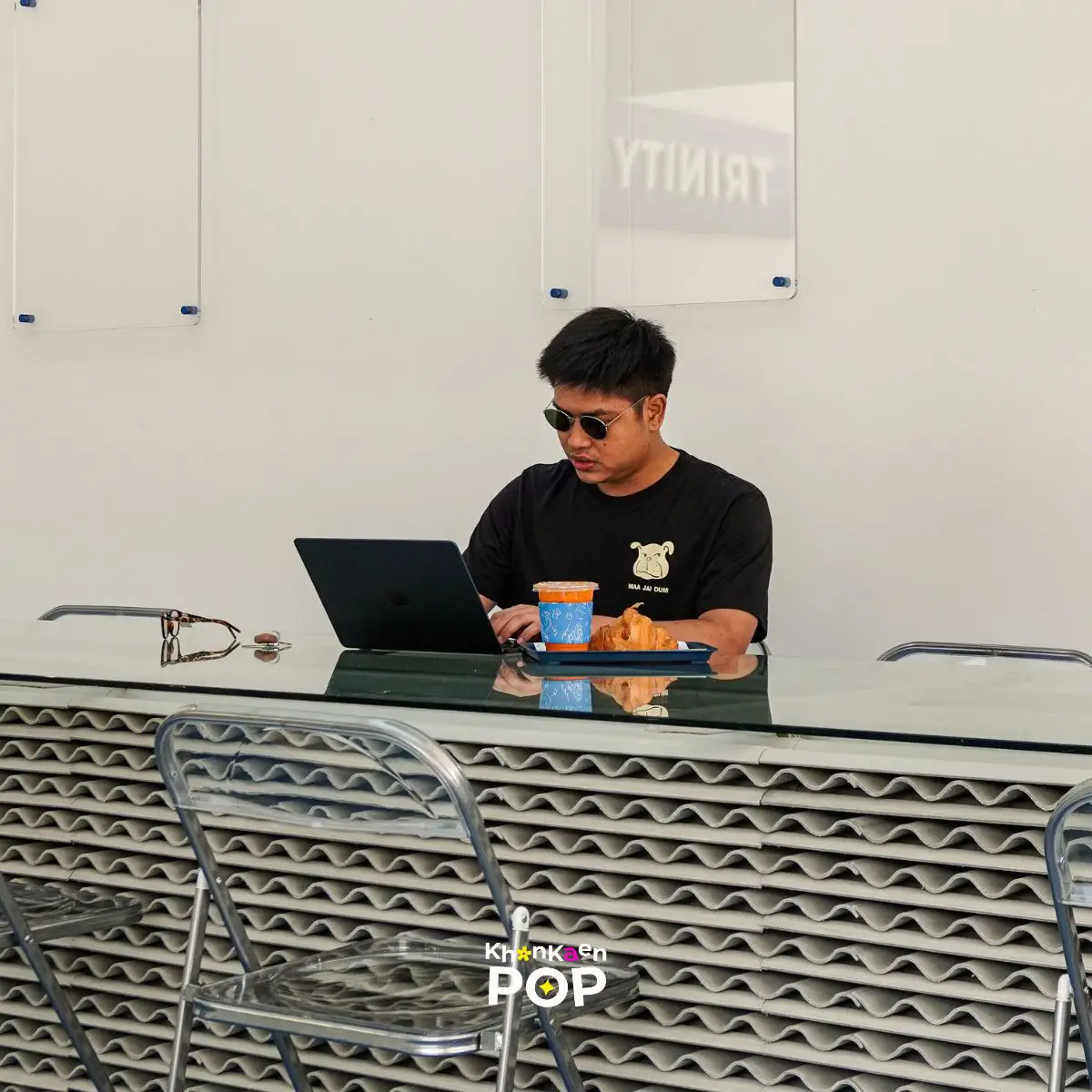 Trinity Cafe’ เปิดใหม่สาขา Kang Town 🥐💙 | แกลเลอรีที่โพสต์โดย Khon kaen POP | Lemon8