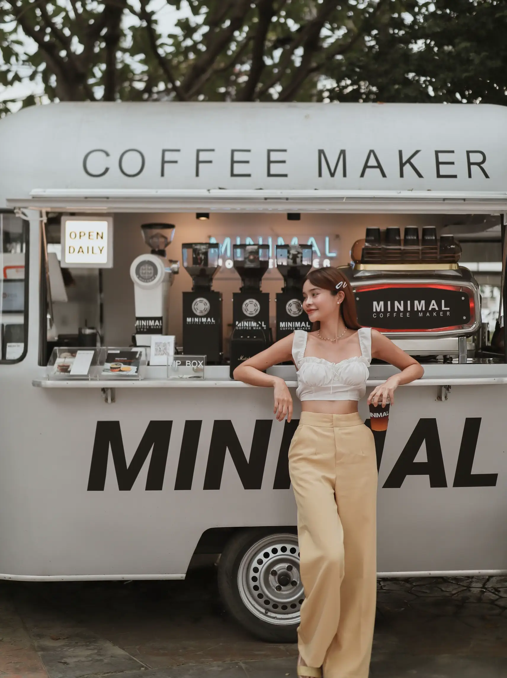 🖤Minimal coffee nimcity , Food Truck Camping Style | แกลเลอรีที่โพสต์โดย May’s Journey | Lemon8