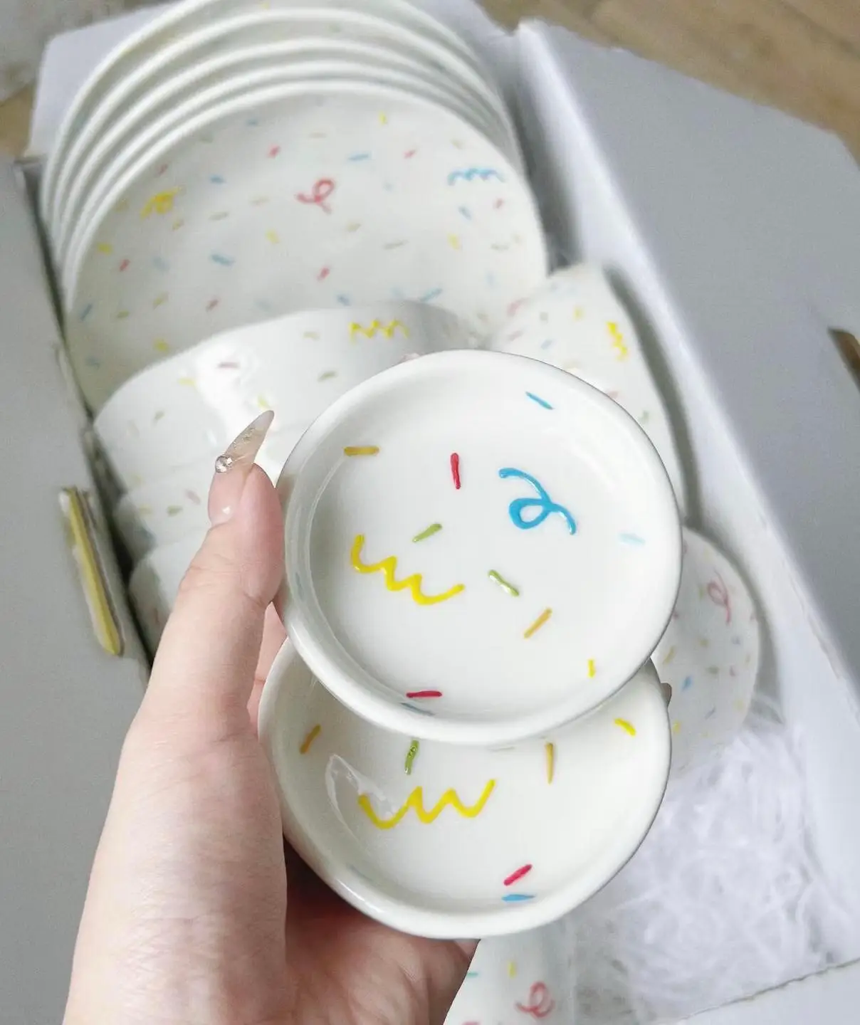 🌷 ชุดจานชามเซรามิค ลายน่ารักๆ 📍https://shope.ee/7pUPJi | แกลเลอรีที่โพสต์โดย Pare Lalilrida | Lemon8