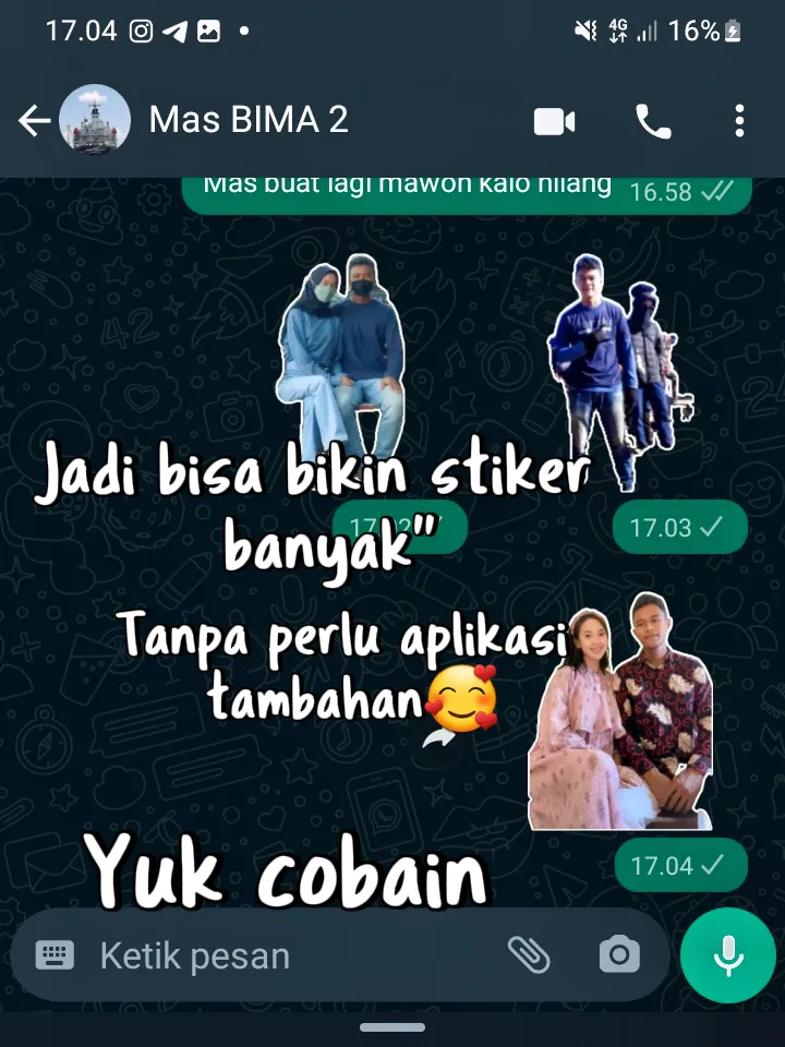 SATSET Buat Stiker Di WA tanpa Aplikasi Tambahan😍 | Galeri diposting ...