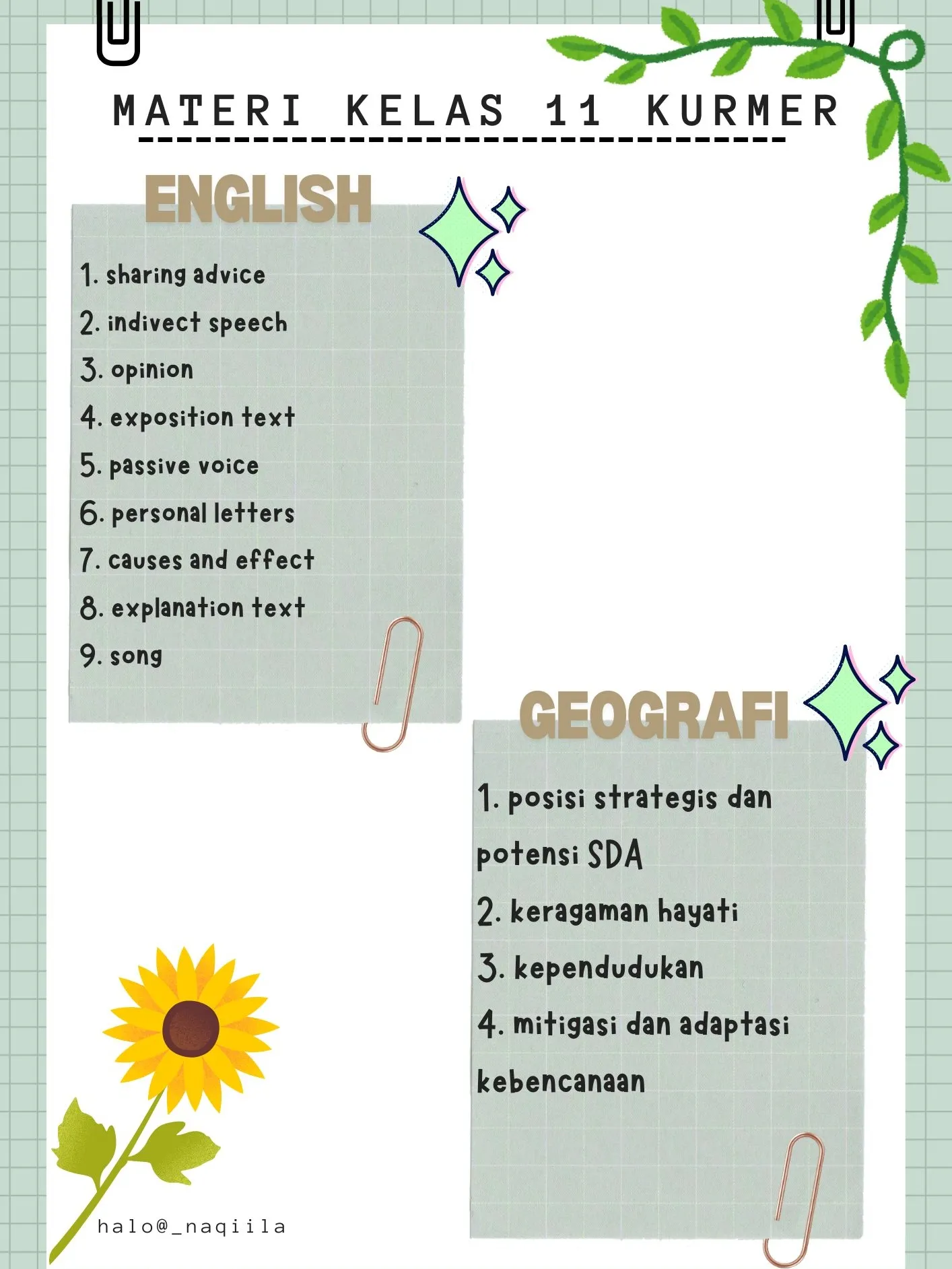 LIST MATERI KELAS 11 KURIKULUM MERDEKA | Galeri diposting oleh ...