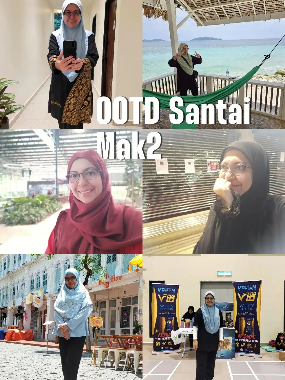 OOTD SANTAI MAK2 🧕💃🌹 | Galeri disiarkan oleh SHA | Lemon8
