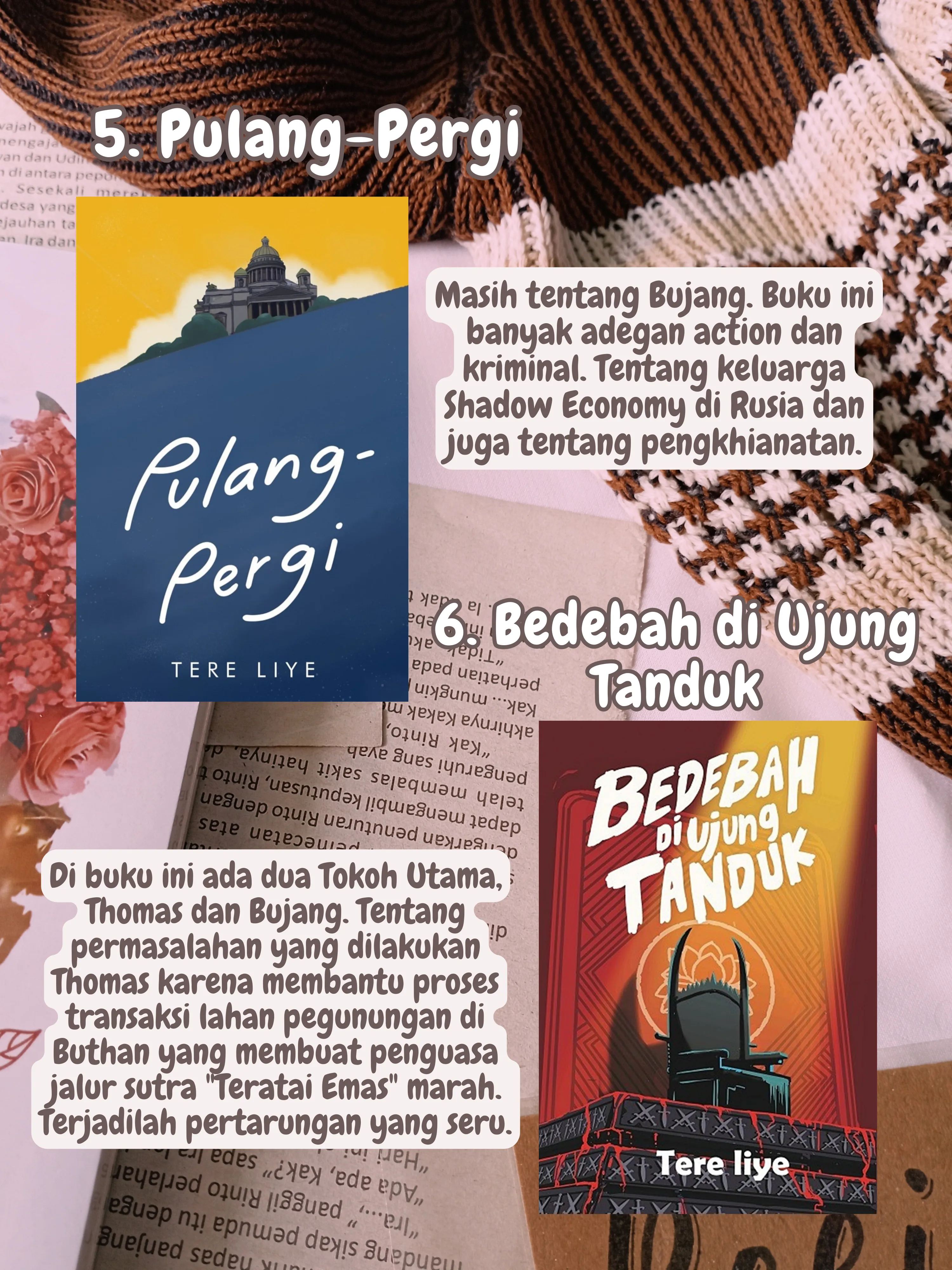 Serial Aksi Tere Liye, udah tau urutannya belum?😍 | Galeri diposting oleh refinbl | Lemon8