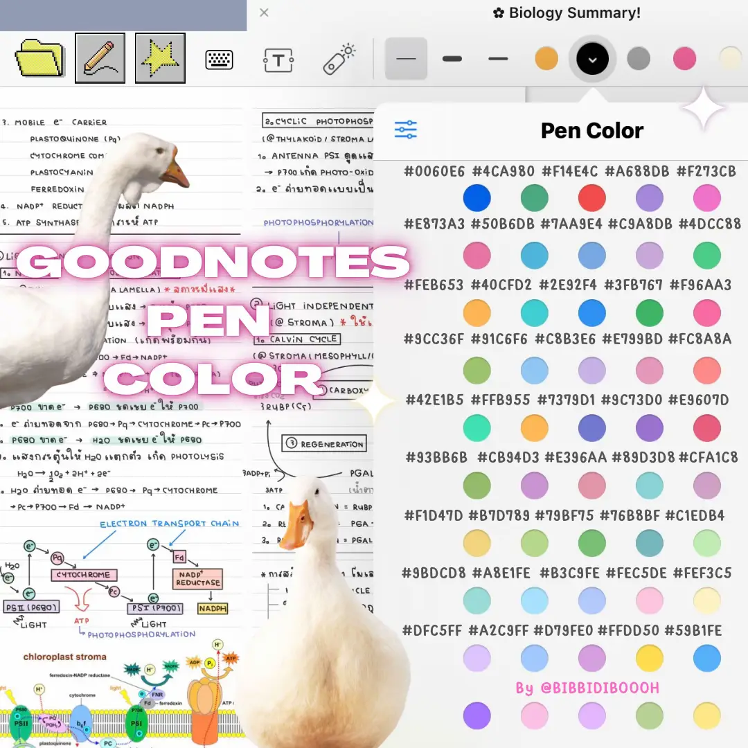 Goodnotes pen color code 🦮⭐️ | แกลเลอรีที่โพสต์โดย Bibbidiboooh’s | Lemon8