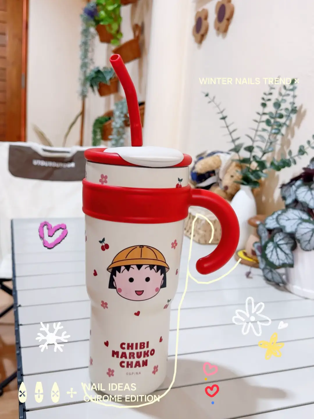 CHIBI MARUKO CHANแก้วเก็บความเย็นที่น่ารักสุดๆ 😍 1200 ml | แกลเลอรีที่โพสต์โดย Phu9😎🌈 | Lemon8