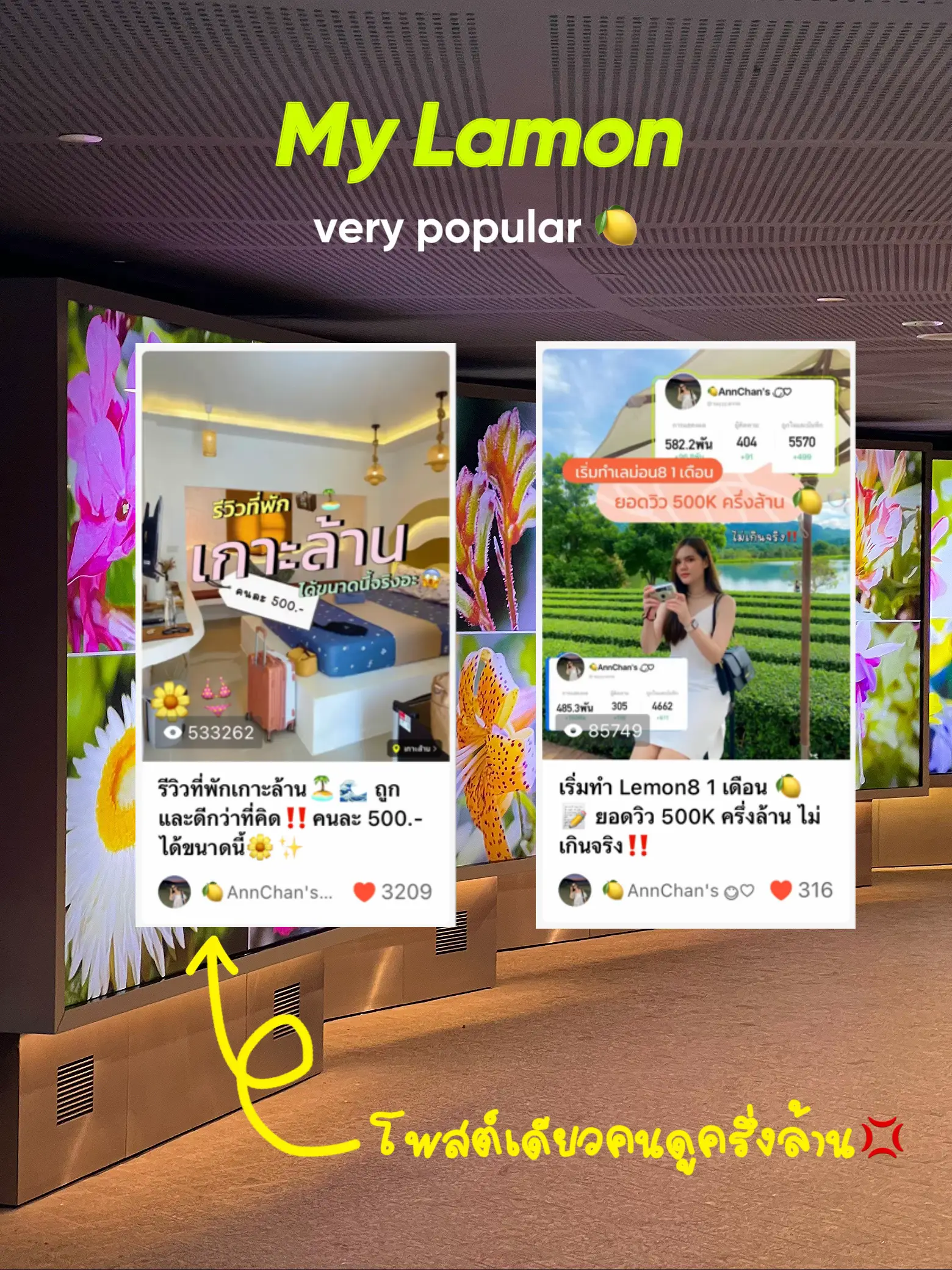 ทำ Lemon8 กี่เดือนได้ยอดวิว 1 ล้าน⚡️วิธีดึงดูดคนมาชม💢📝 | แกลเลอรีที่โพสต์โดย 🍋AnnChan's ̈⃝♡ | Lemon8