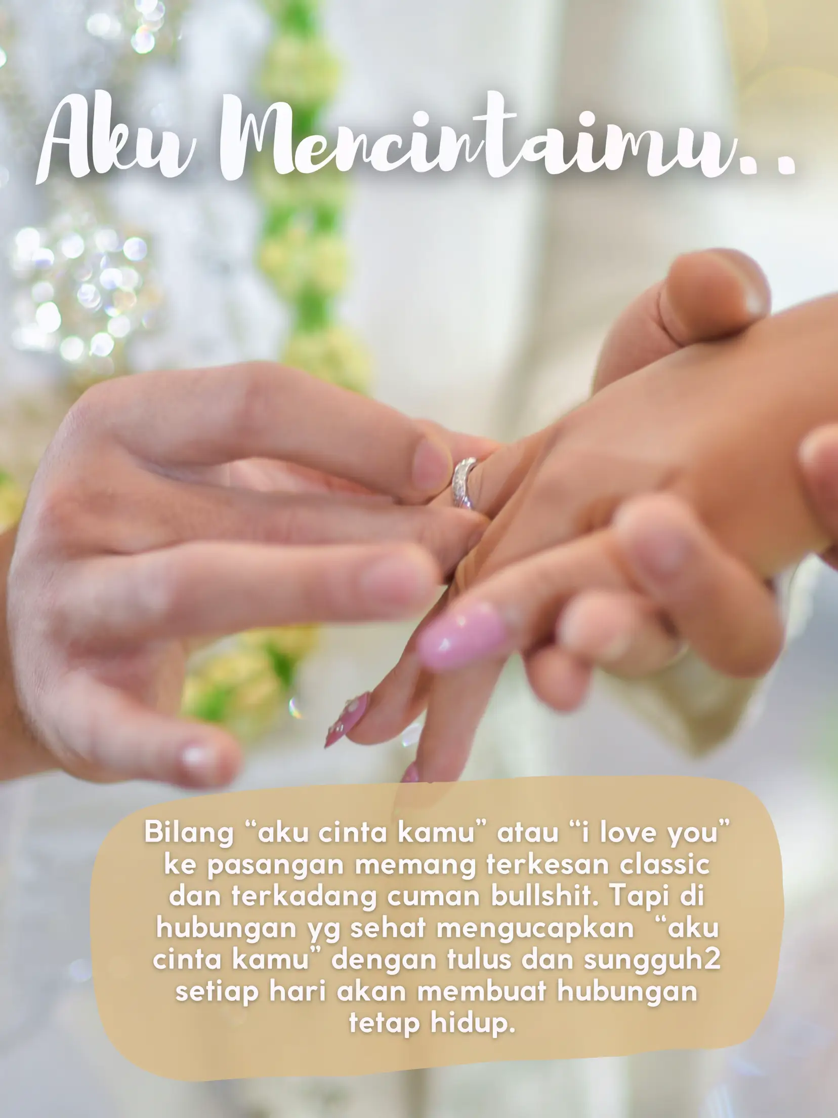 4 KALIMAT INI BISA BIKIN HUBUNGAN LANGGENG⁉️ | Galeri diposting oleh Tria Melinda | Lemon8