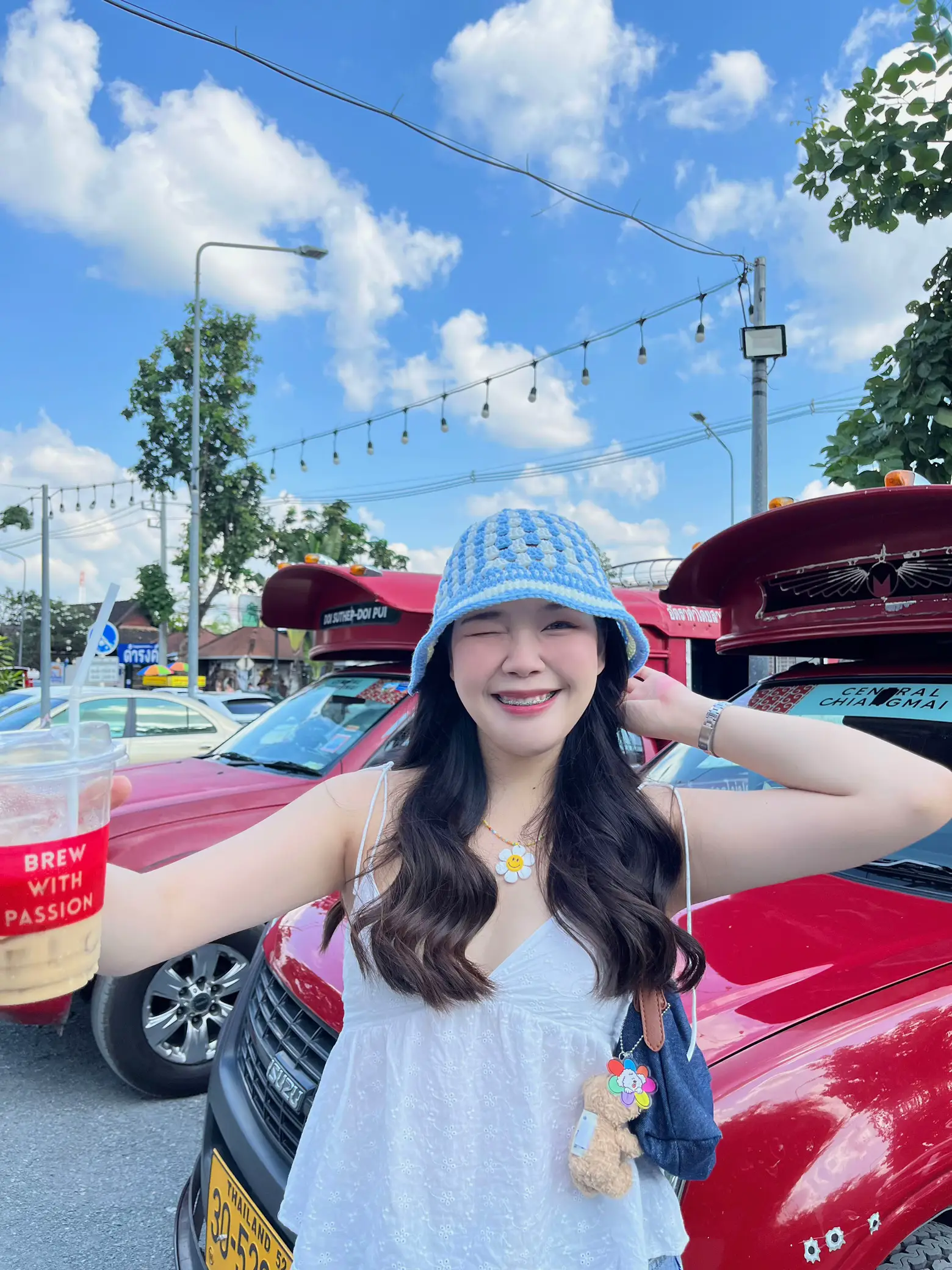 OOTD เที่ยวเชียงใหม่ 🛺👒🌺 | แกลเลอรีที่โพสต์โดย pammy ¨̮ | Lemon8