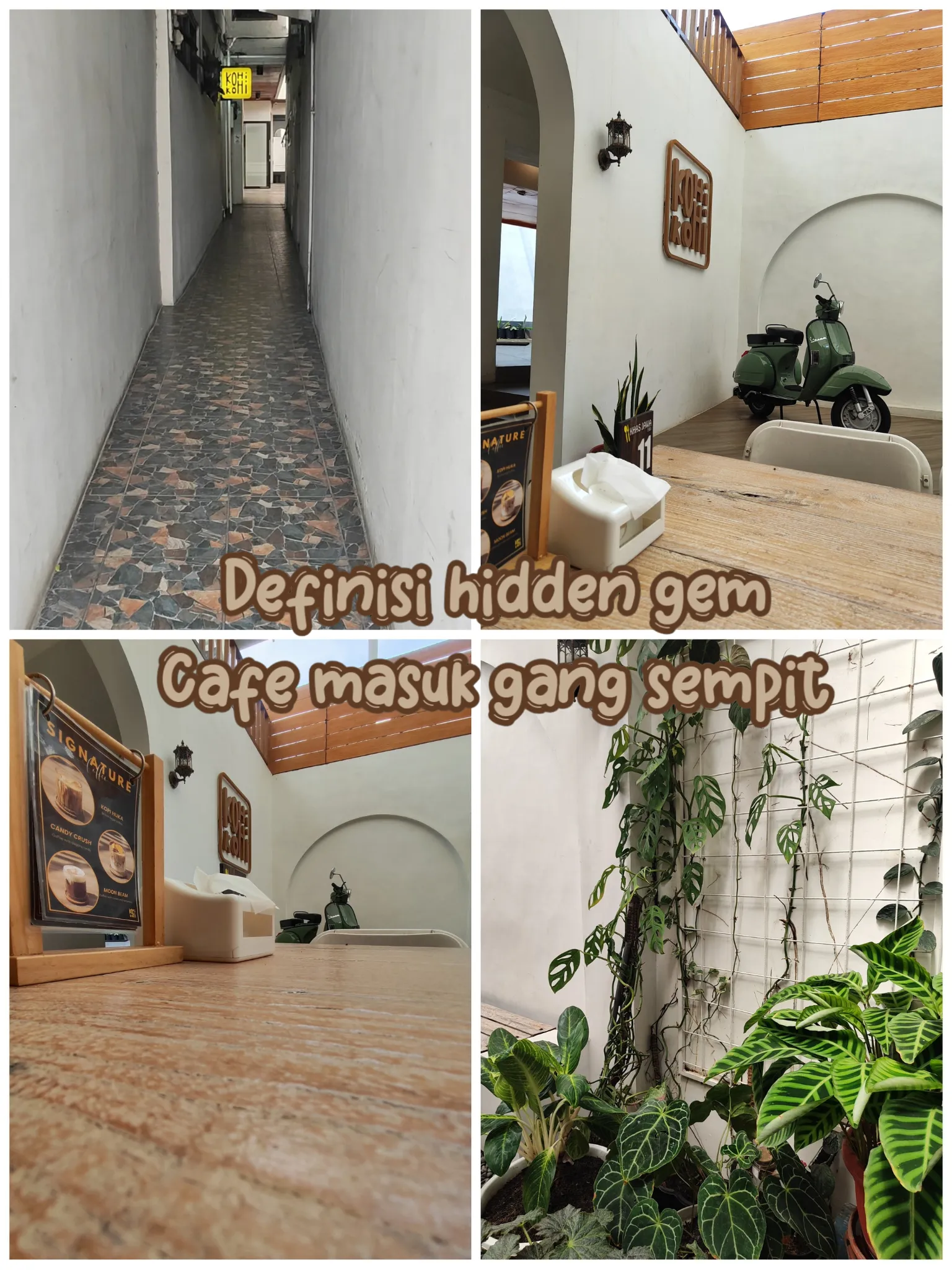 CAFE MASUK GANG SEMPIT 🤫🤫 | Galeri diposting oleh Bakuchi Kitchen | Lemon8