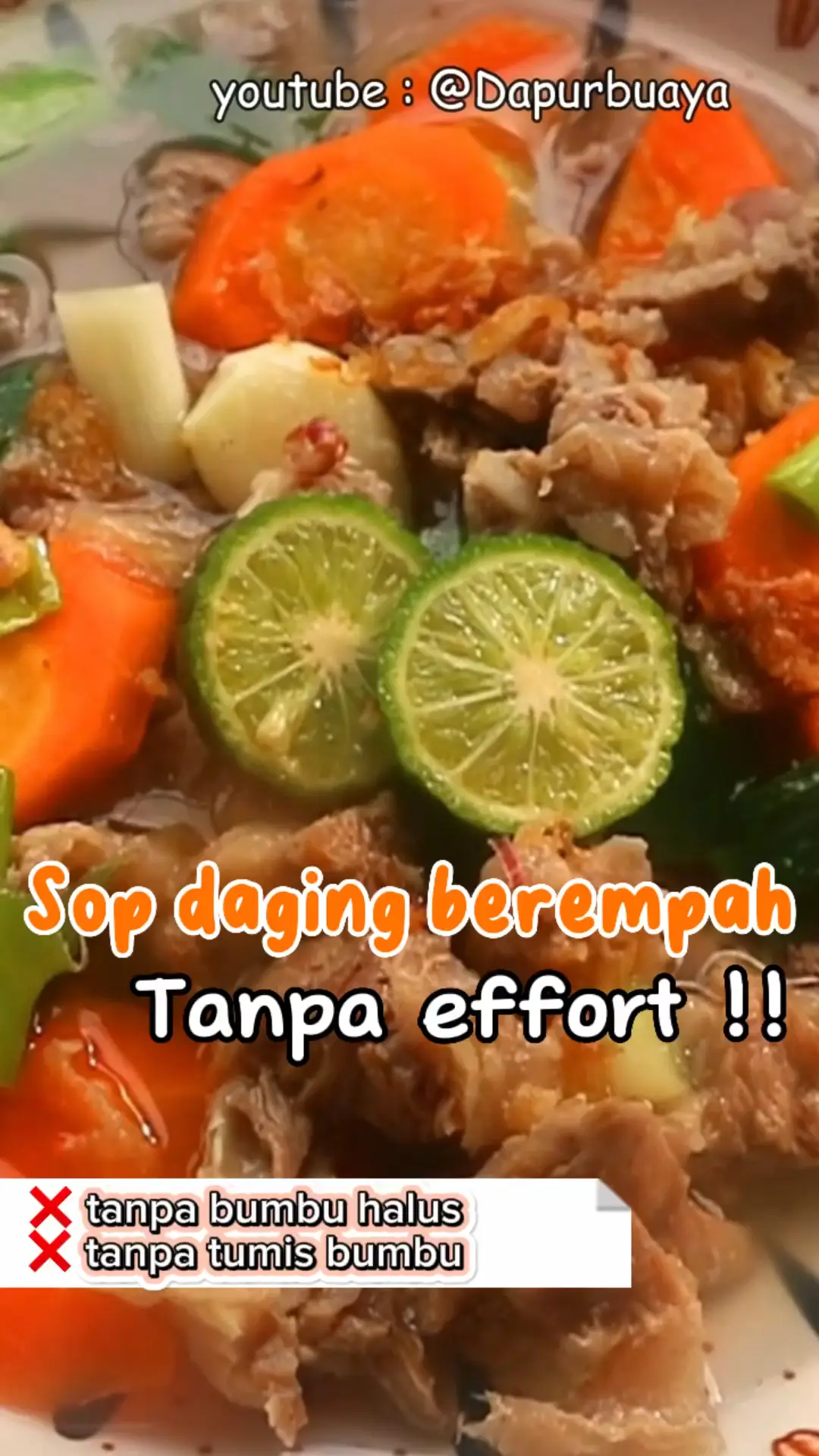 Sop Daging Berempah Tanpa Bumbu Halus, simple bgt! | วิดีโอที่เผยแพร่โดย Dapur Bu Aya | Lemon8
