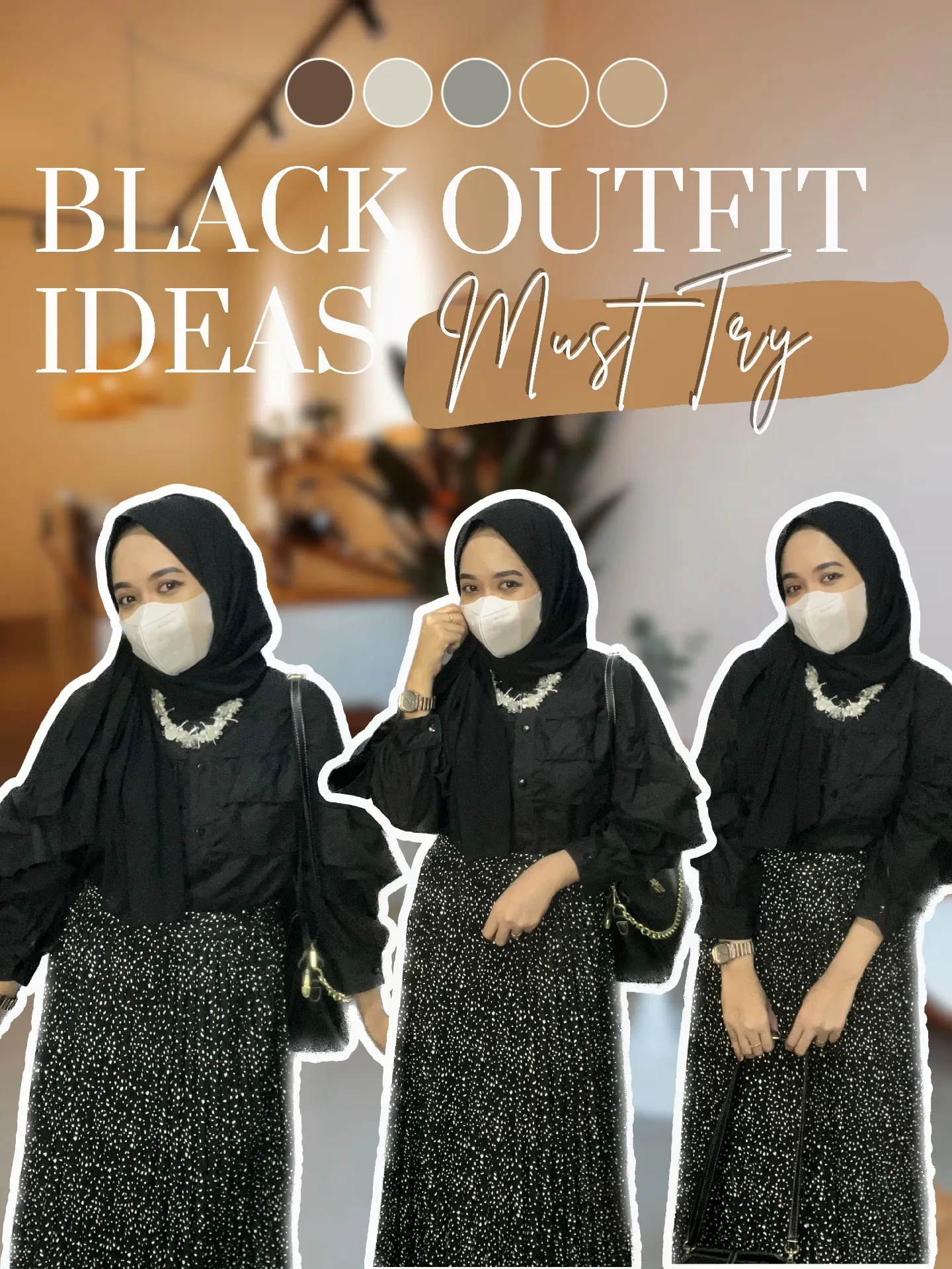 Black Outfit Ideas with Skirt🌸 | แกลเลอรีที่โพสต์โดย ourhijabe | Lemon8