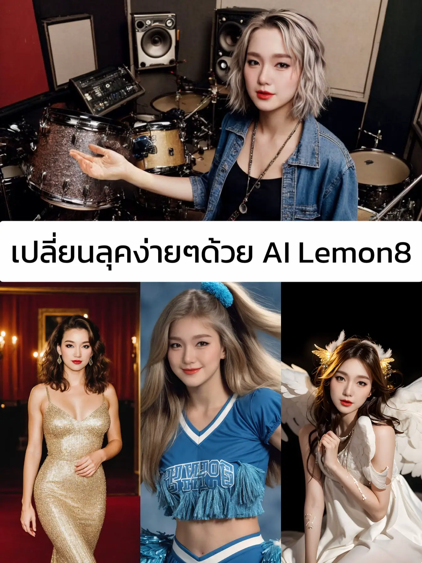 เปลี่ยนลุคง่ายๆใช้รูปถ่ายใบเดียว ด้วย AI Lemon8 | แกลเลอรีที่โพสต์โดย Waiiwaii_makeup | Lemon8