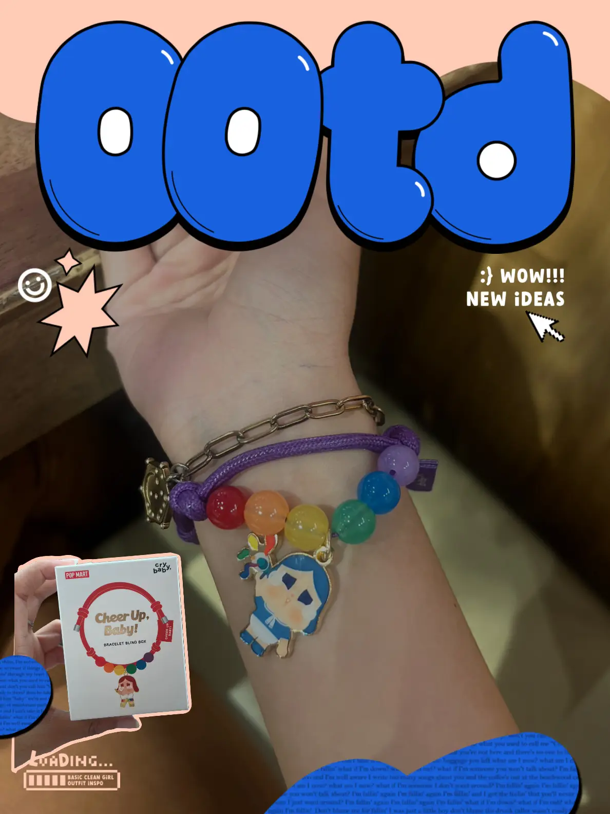 🌈🫶🏻กำไล Crybaby cheer up 🌈🫶🏻 | แกลเลอรีที่โพสต์โดย My D-nee🐰 | Lemon8