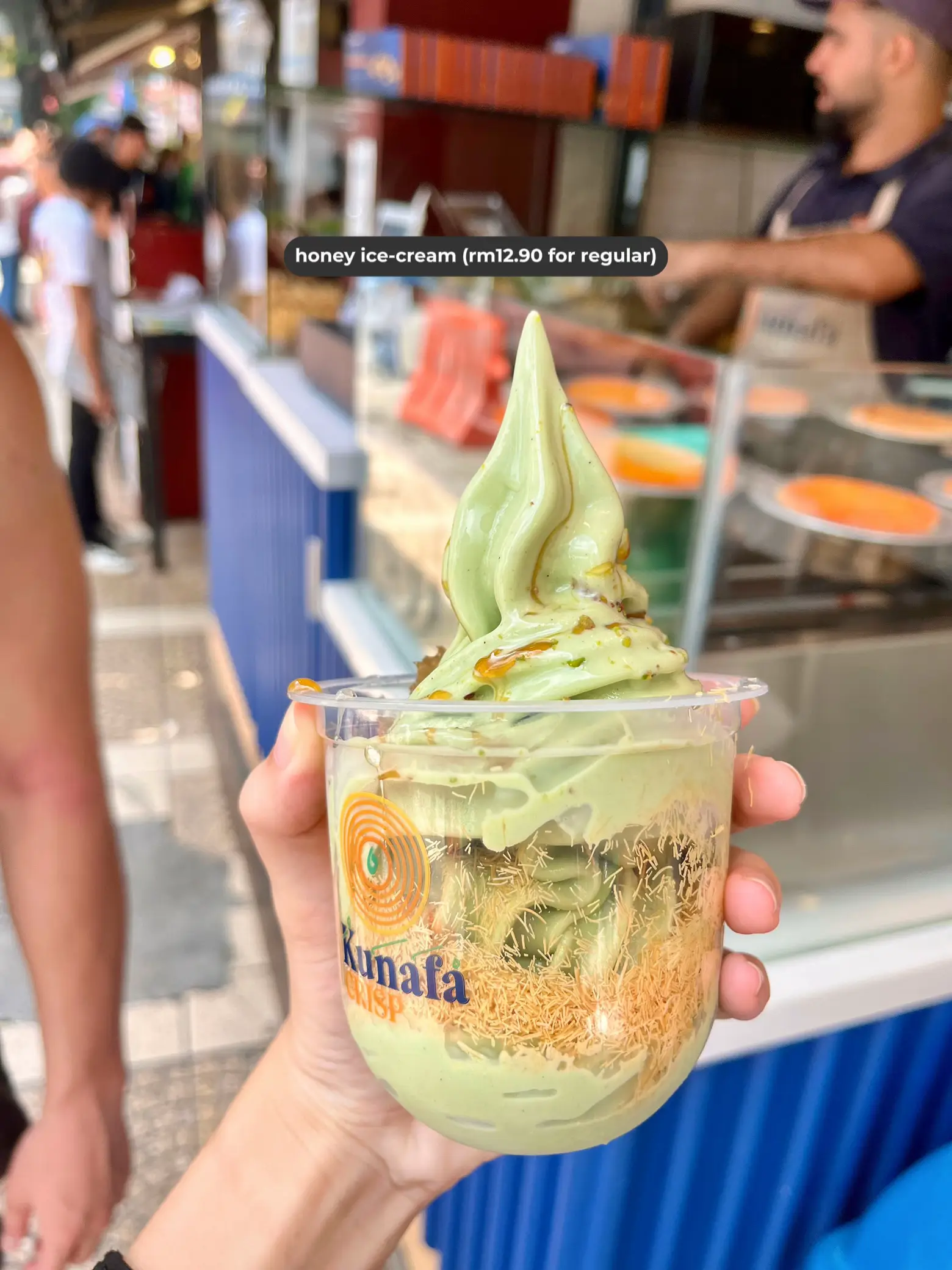 $3 pistachio ice-cream w toppings 🍦 | kunafa crisp | Gallery posted by ...