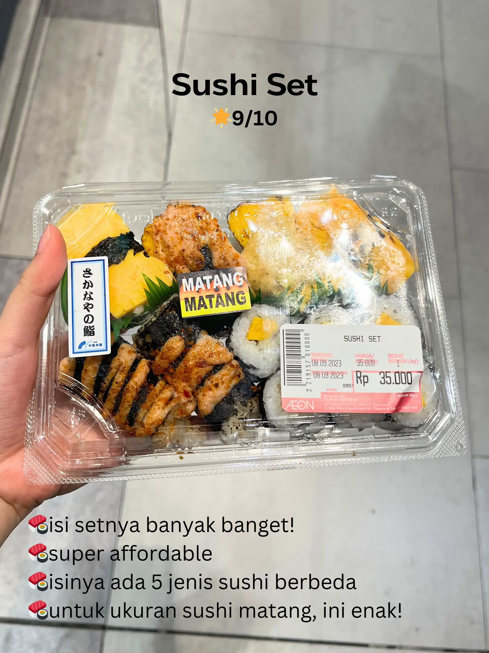 Sushi yang Selalu Aku Beli di AEON Supermarket🍣🛒 | Galeri diposting ...