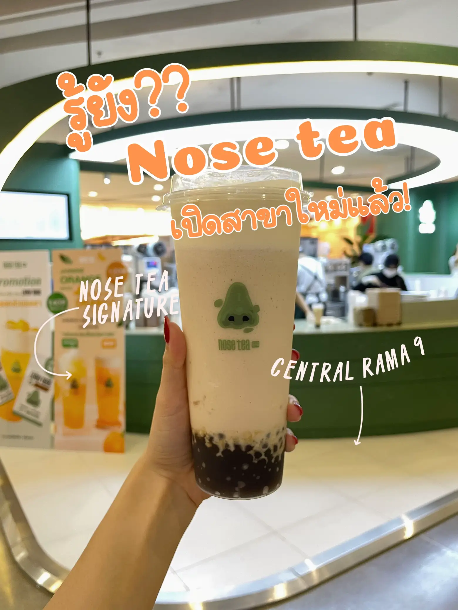 รู้ยัง ว่า Nose tea มีสาขาใหม่‼️ | แกลเลอรีที่โพสต์โดย J | Lemon8