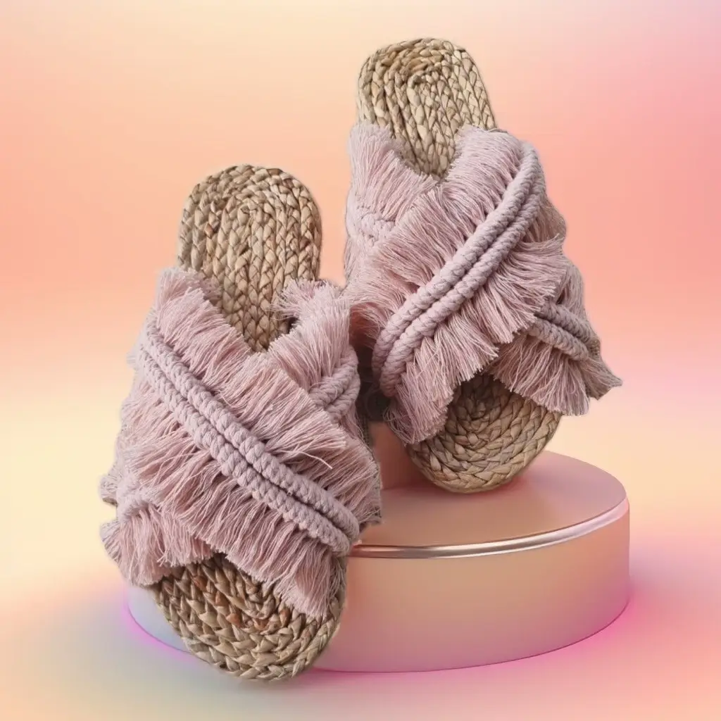 Macrame Slippers | Gallery posted by @baanstraw | Lemon8