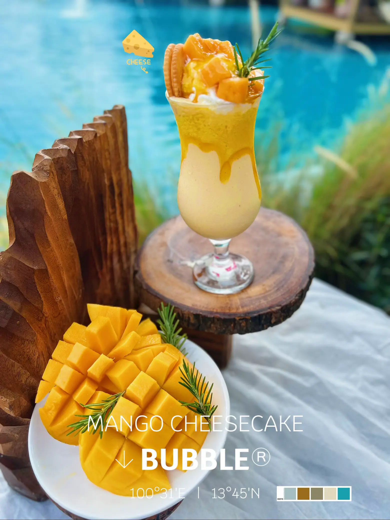 มะม่วงชีสเค้ก🧀 | Video published by Bubble Cafe | Lemon8