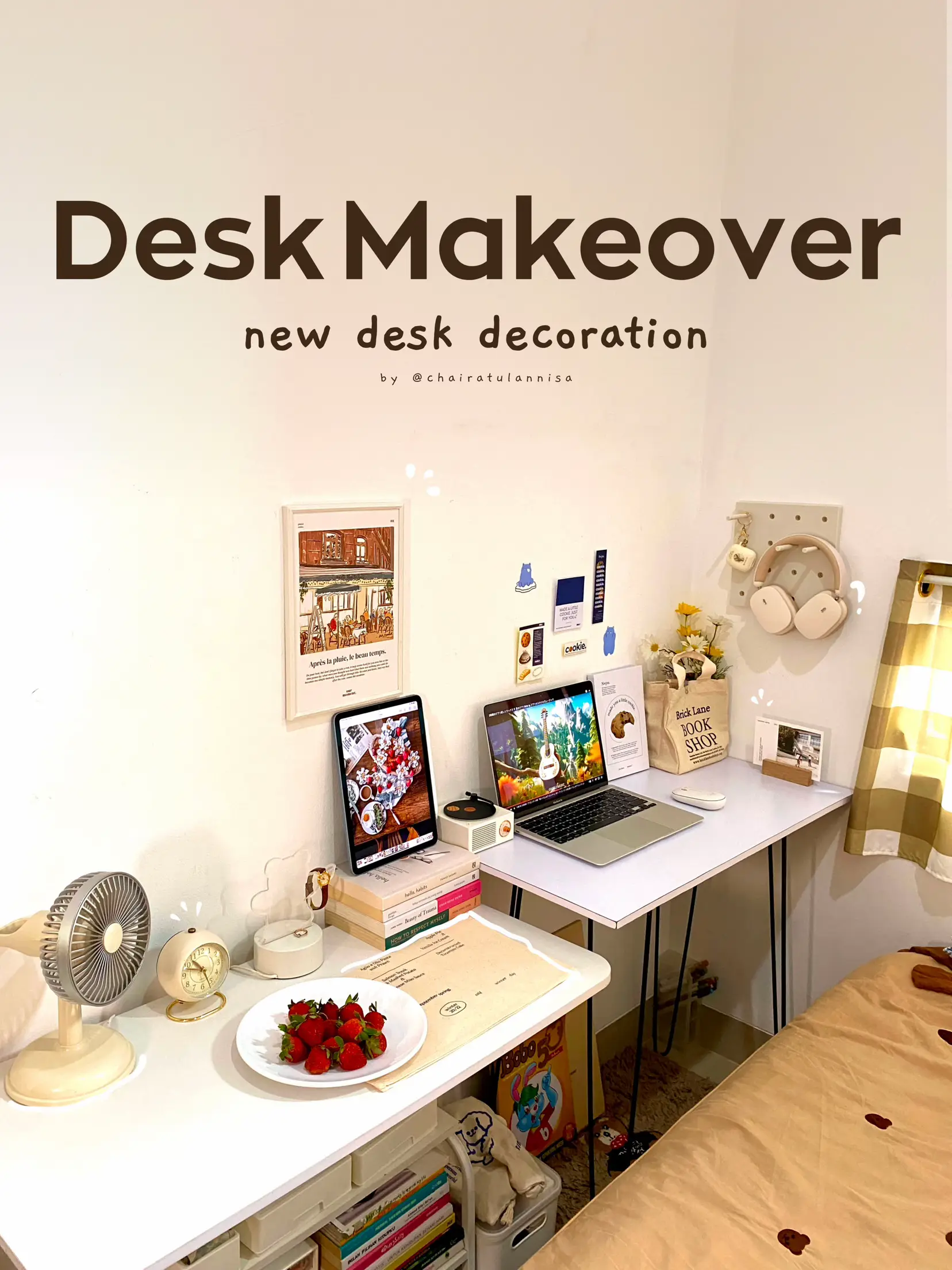 Desk makeover || desk setup aesthetic IRT 🍹 | Galeri diposting oleh ...