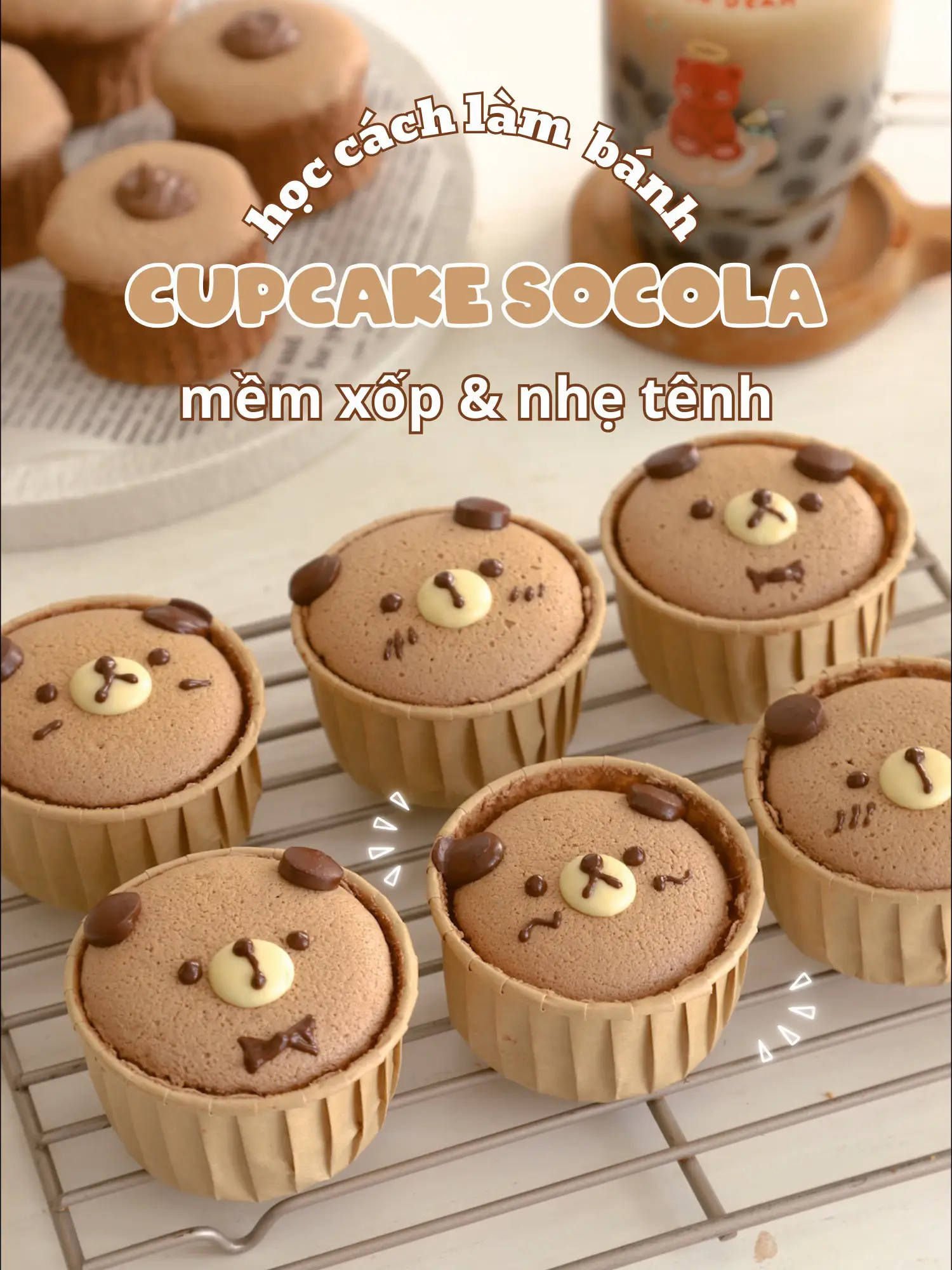 Học làm BÁNH CUPCAKE SOCOLA mềm xốp và nhẹ bông | Bộ sưu tập do TARA's ...
