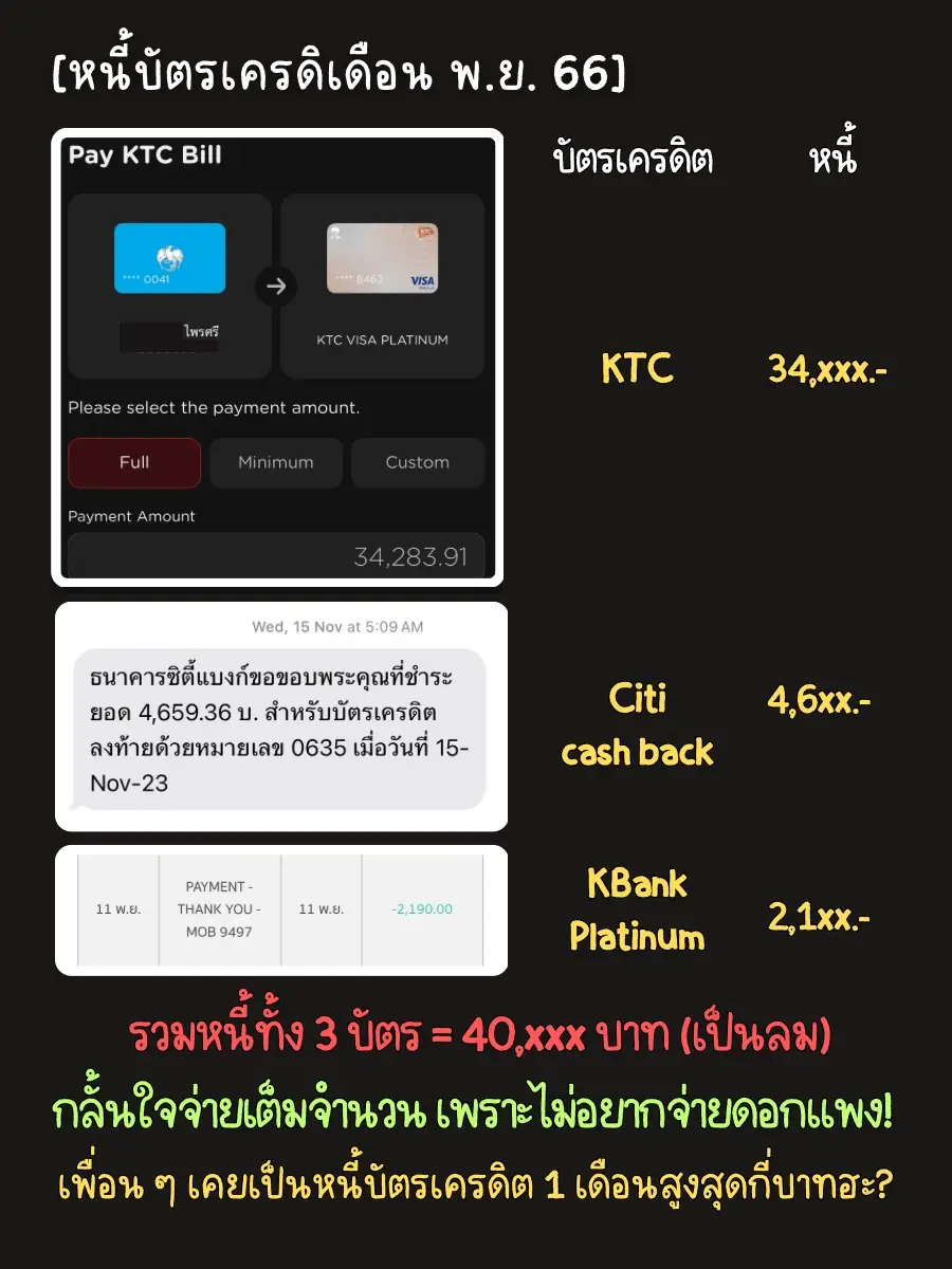 [หนี้บัตรเครดิต] เคยเป็นหนี้บัตรเครดิตสูงสุดกี่บาท??? | แกลเลอรีที่โพสต์โดย Paul PRAISRI | Lemon8