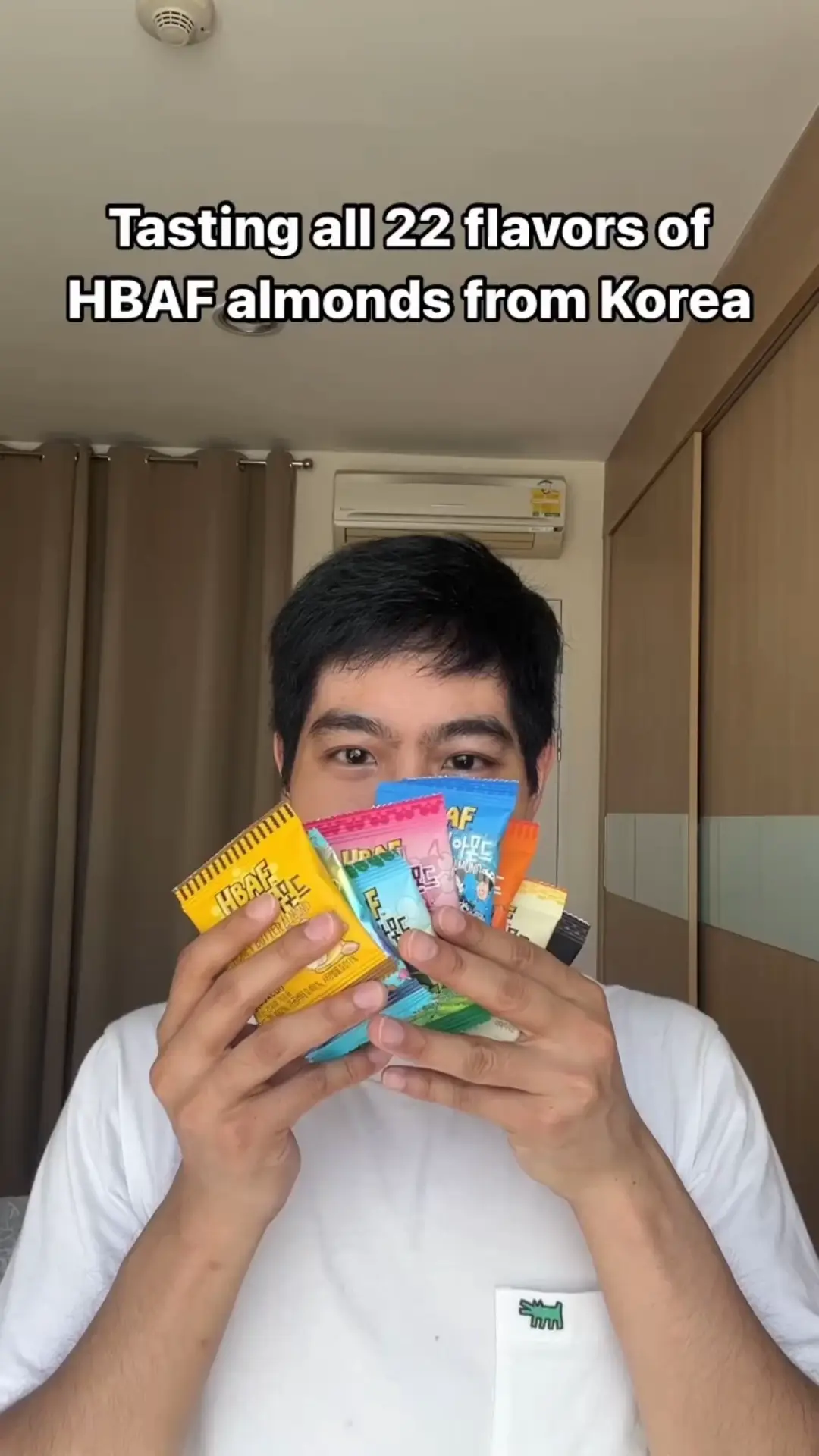 Tasting all 22 flavors of HBAF almonds from Korea | วิดีโอที่เผยแพร่โดย originalchamp | Lemon8