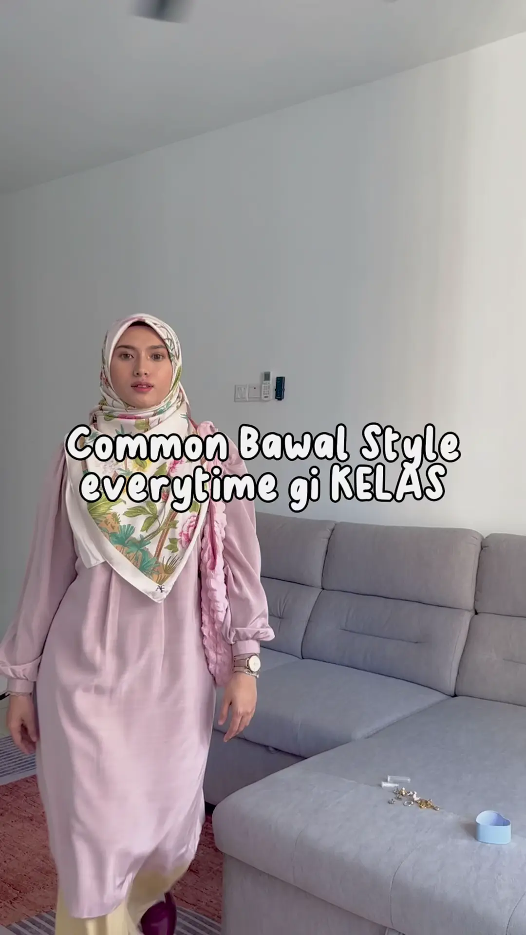 Common bawal printed style everytime pergi kelas | Video diterbitkan ...