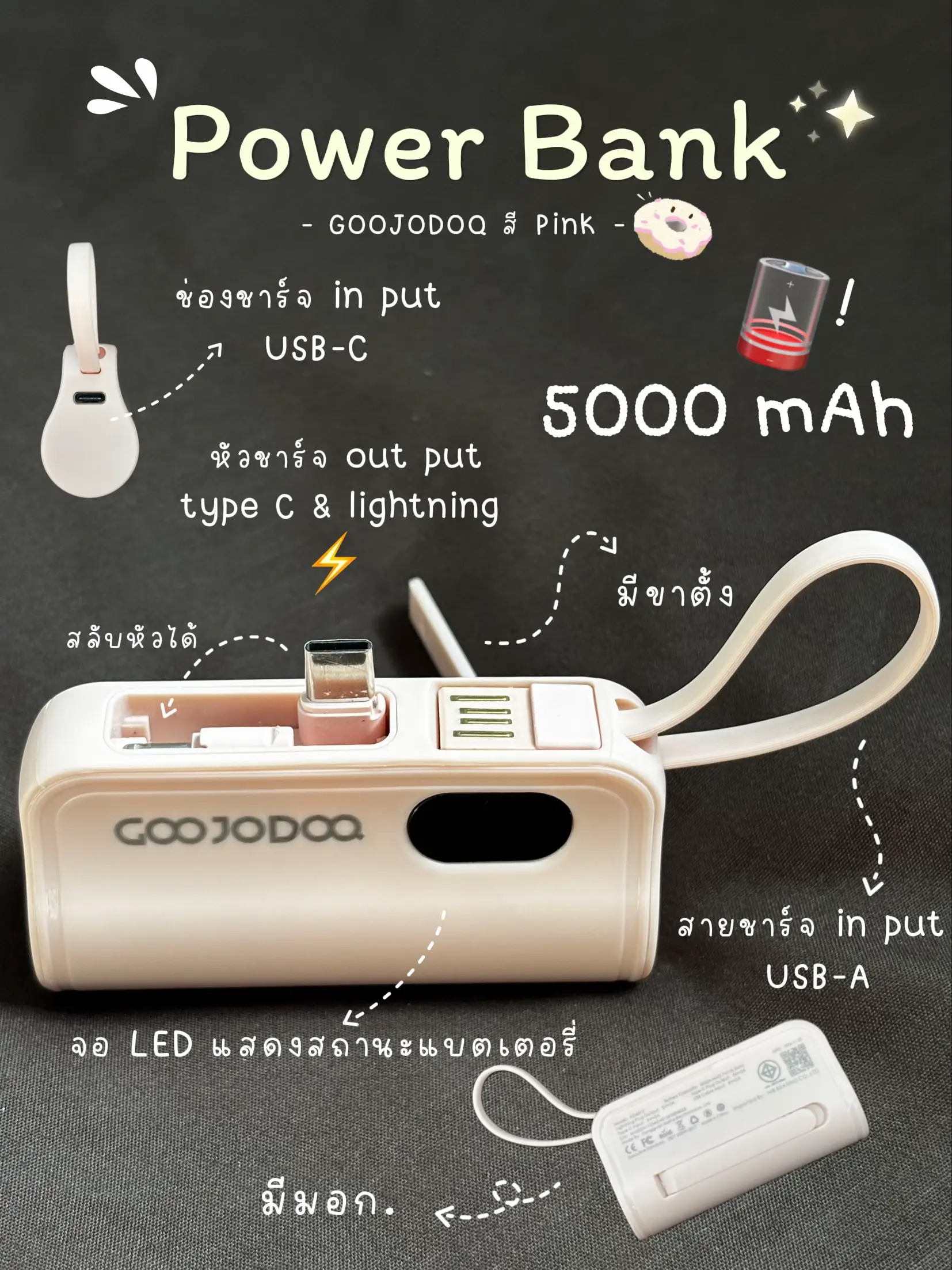 Power Bank Capsule 5000 mAh ไว้ชาร์จยามฉุกเฉิน 🪫⚡️ | แกลเลอรีที่โพสต์ ...