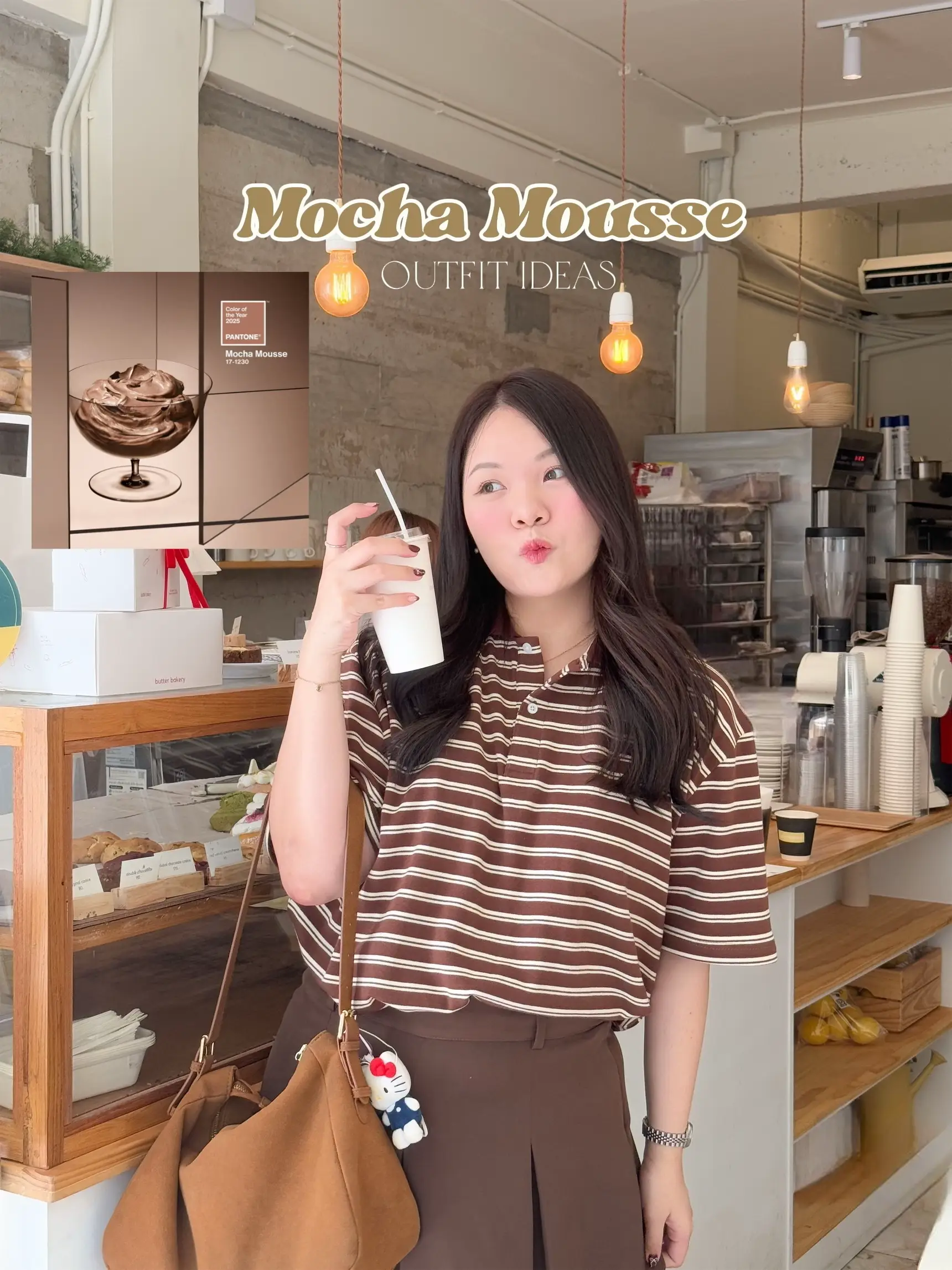 ป้ายยาเสื้อผ้าสาวอวบ สีPantane 2025 - Mocha Mousse | แกลเลอรีที่โพสต์โดย Yokk♡ | Lemon8