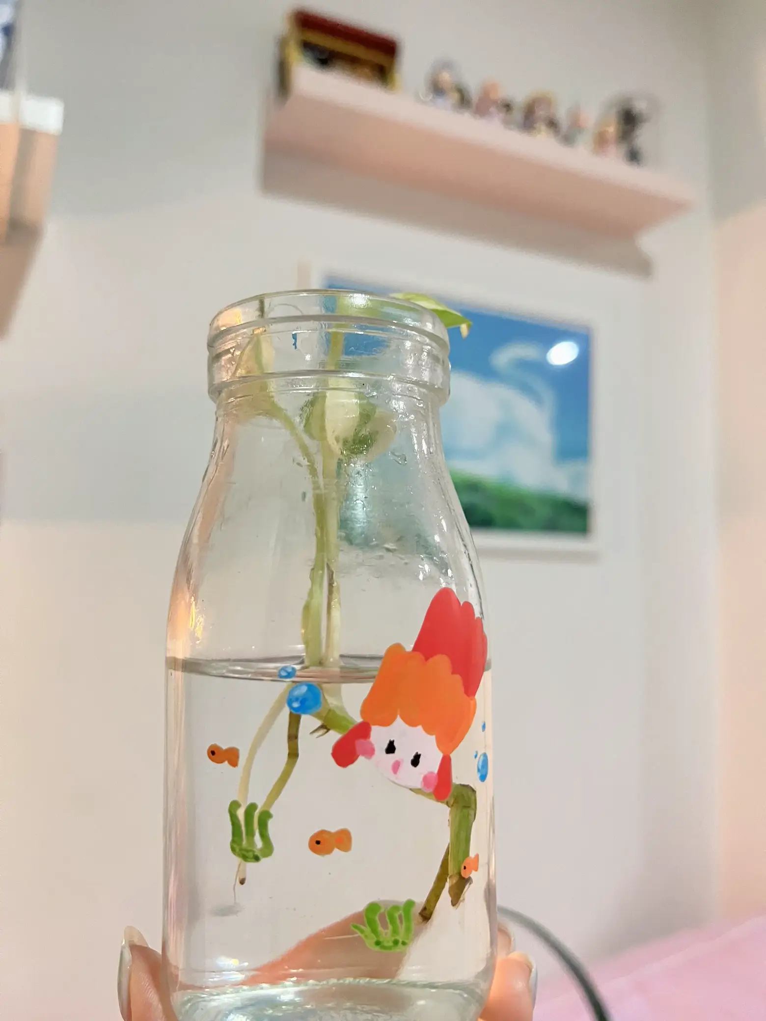 Diy ขวดแก้วให้น่ารักได้ใน 10 นาที 🐟💦 กับน้องโปเนียวในโหล💚 | แกลเลอรีที่ ...