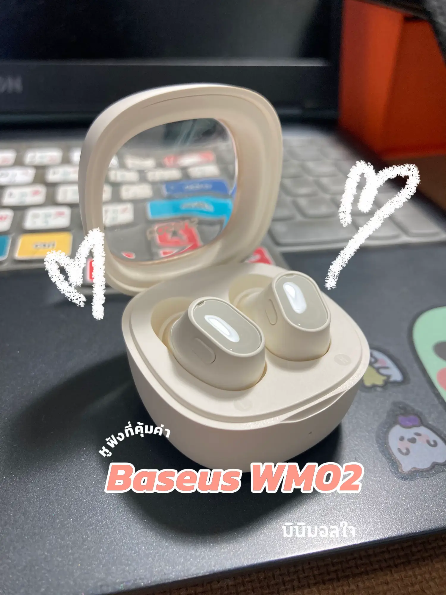 หูฟังคุ้มค่า Baseus WM02 | แกลเลอรีที่โพสต์โดย ChenNNw | Lemon8