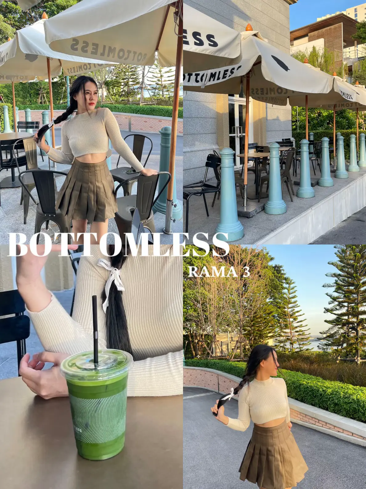 BOTTOMLESS (คาเฟ่ฟิลอยู่ตปท มุมถ่ายรูปฮิต) | แกลเลอรีที่โพสต์โดย ตามเมมาา | Lemon8