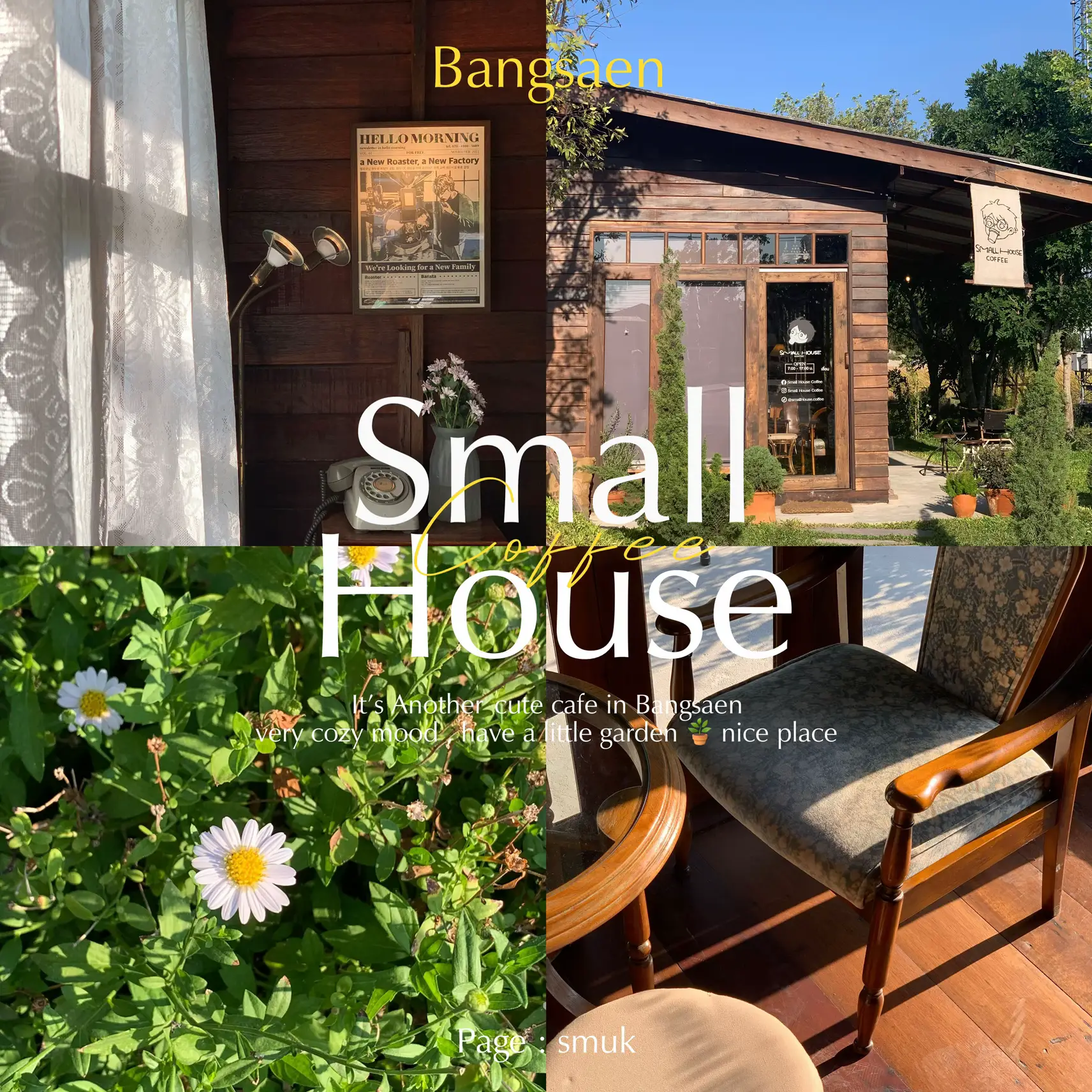 คาเฟ่น่ารัก ใกล้บางแสน Small house coffee 🏡 | แกลเลอรีที่โพสต์โดย smmuk | Lemon8