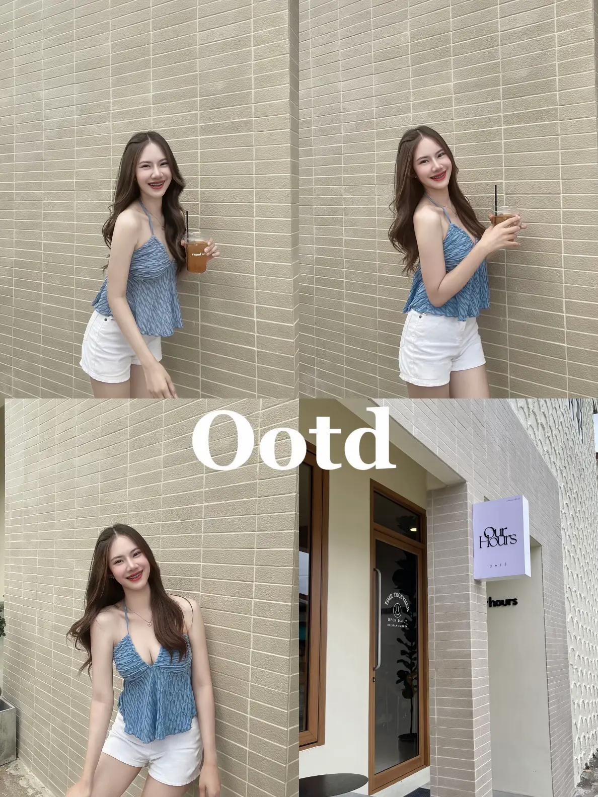 Ootd แต่งตัวไปคาเฟ่ค่าา💝 | แกลเลอรีที่โพสต์โดย praewwa💗 | Lemon8