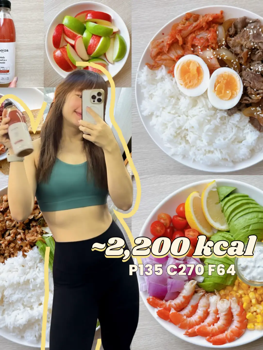 ~2,200 kcal (maintain) | แกลเลอรีที่โพสต์โดย Sasas.diary | Lemon8