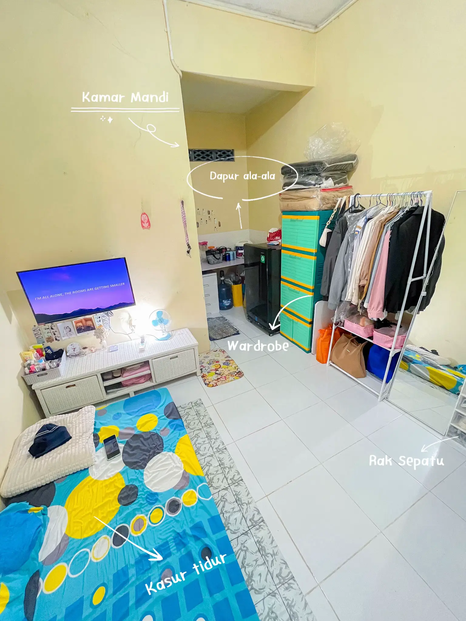🌼 Layout kamar kost versi aku 🥰 | Galeri diposting oleh Cicaa🌻 | Lemon8