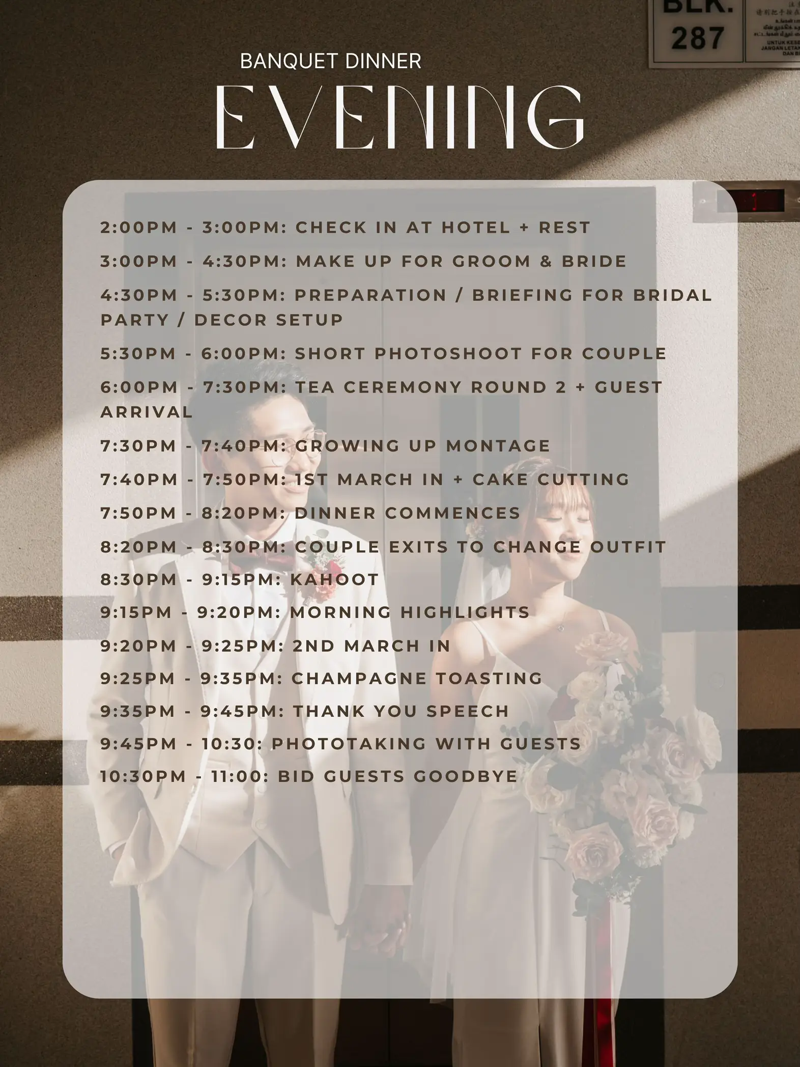 Our 4AM-11PM actual day WEDDING TIMELINE ⏰🌸 | Gallery posted by A & C ...