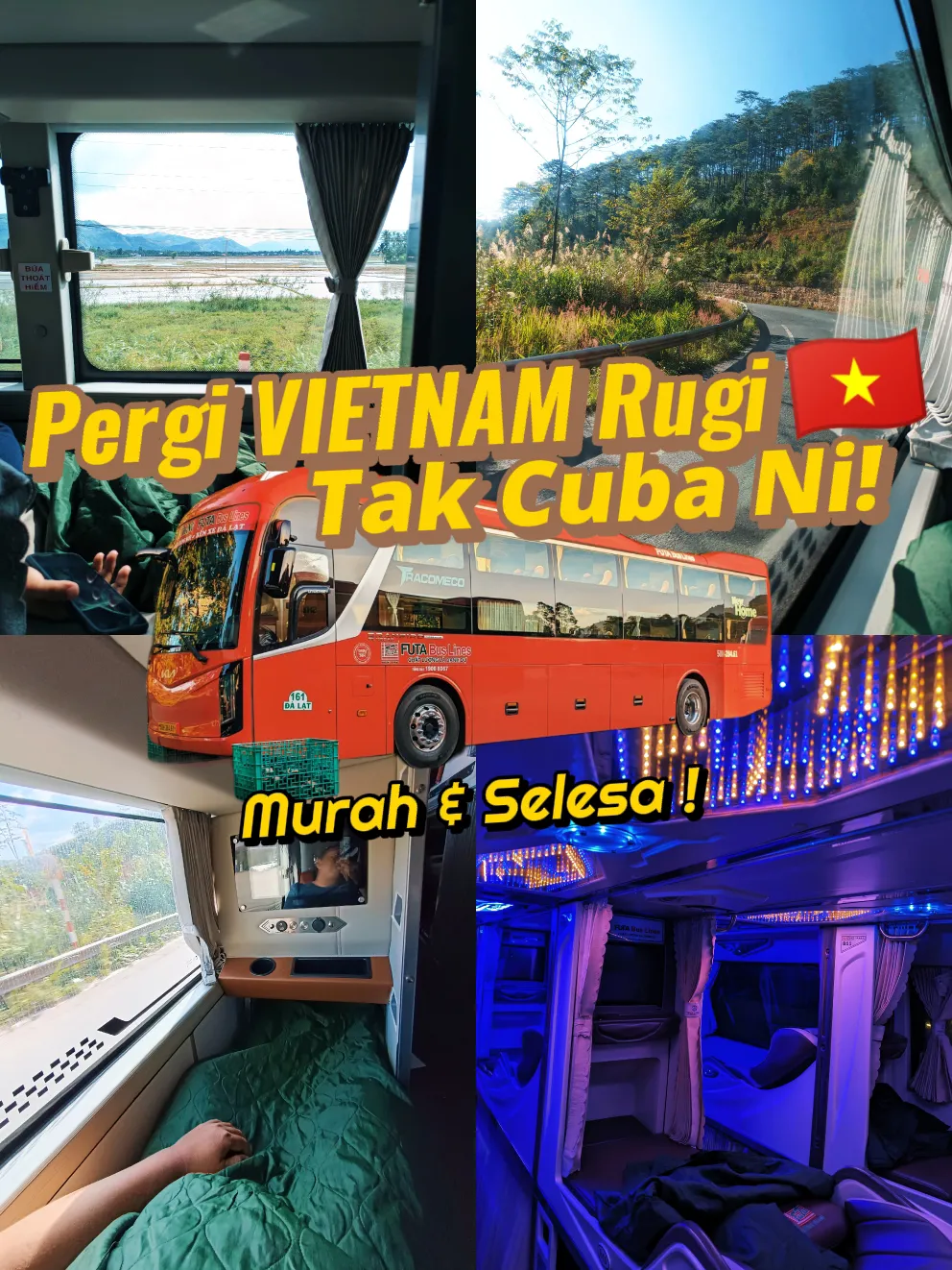 Pengalaman Naik 'Sleeper Bus' 8 Jam di Vietnam! 🇻🇳 | Galeri disiarkan oleh Hazwan Hafiz | Lemon8