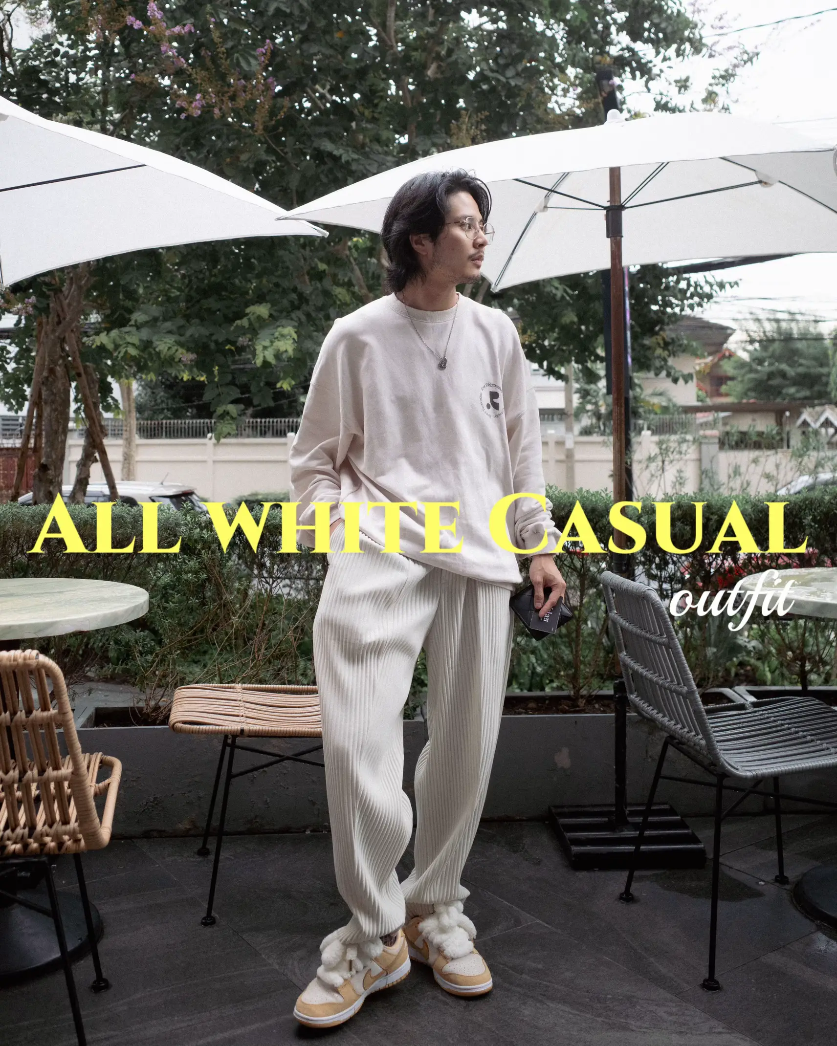 All white Casual outfit MEN🤍 | แกลเลอรีที่โพสต์โดย MiuChirapat | Lemon8