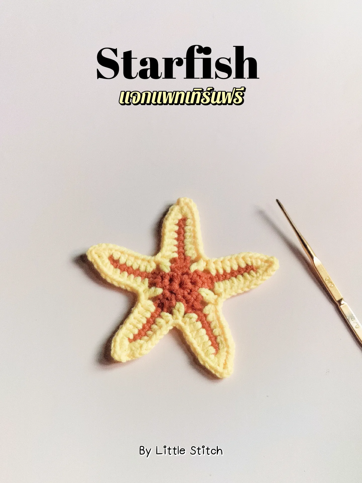 Starfish แจกแพทเทิร์นถักปลาดาว | แกลเลอรีที่โพสต์โดย LittleStitch | Lemon8