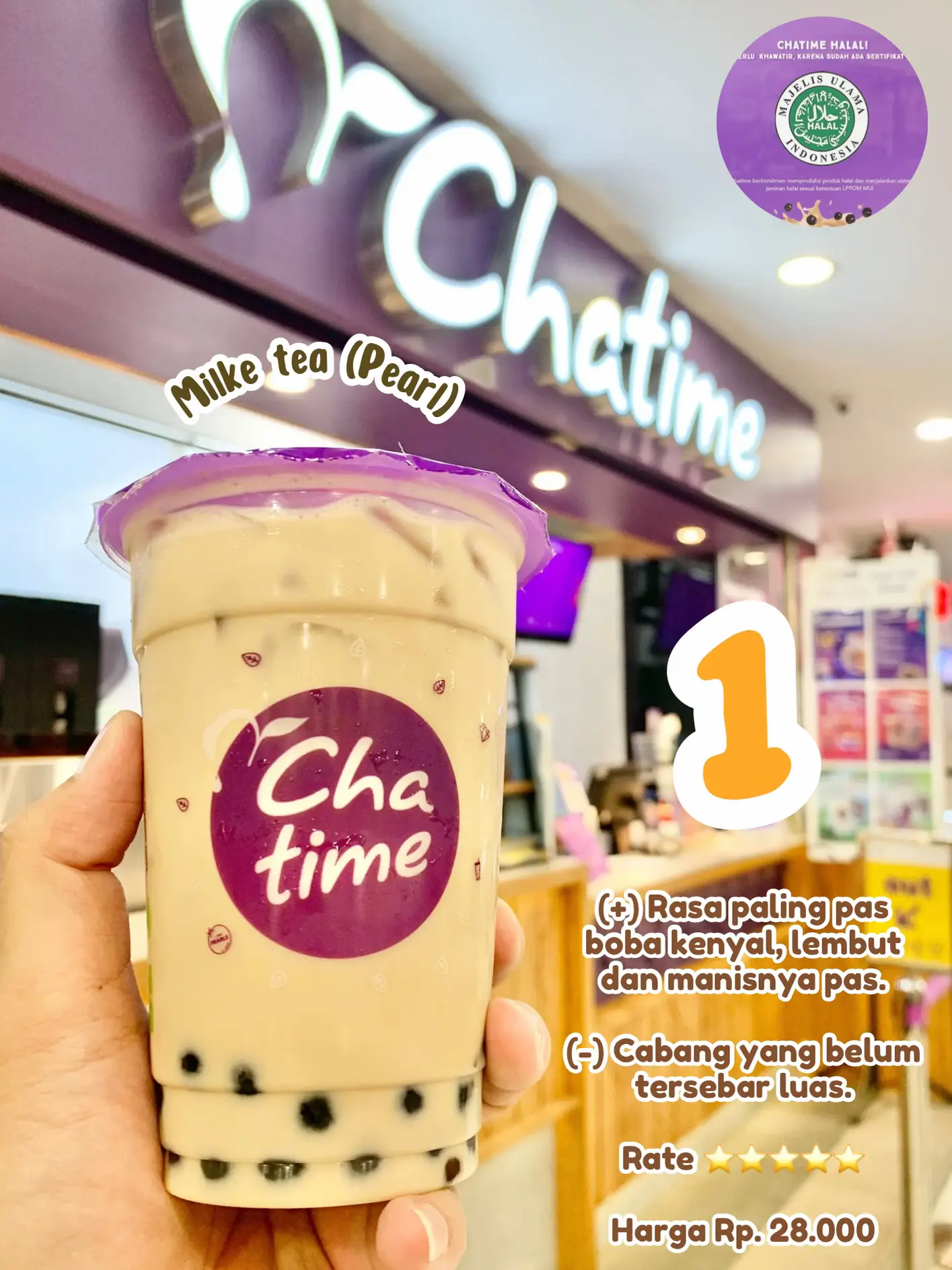 4 Rekomendasi Boba Halal Bersertifikat MUI 😍 | Galeri diposting oleh skylarsveta | Lemon8