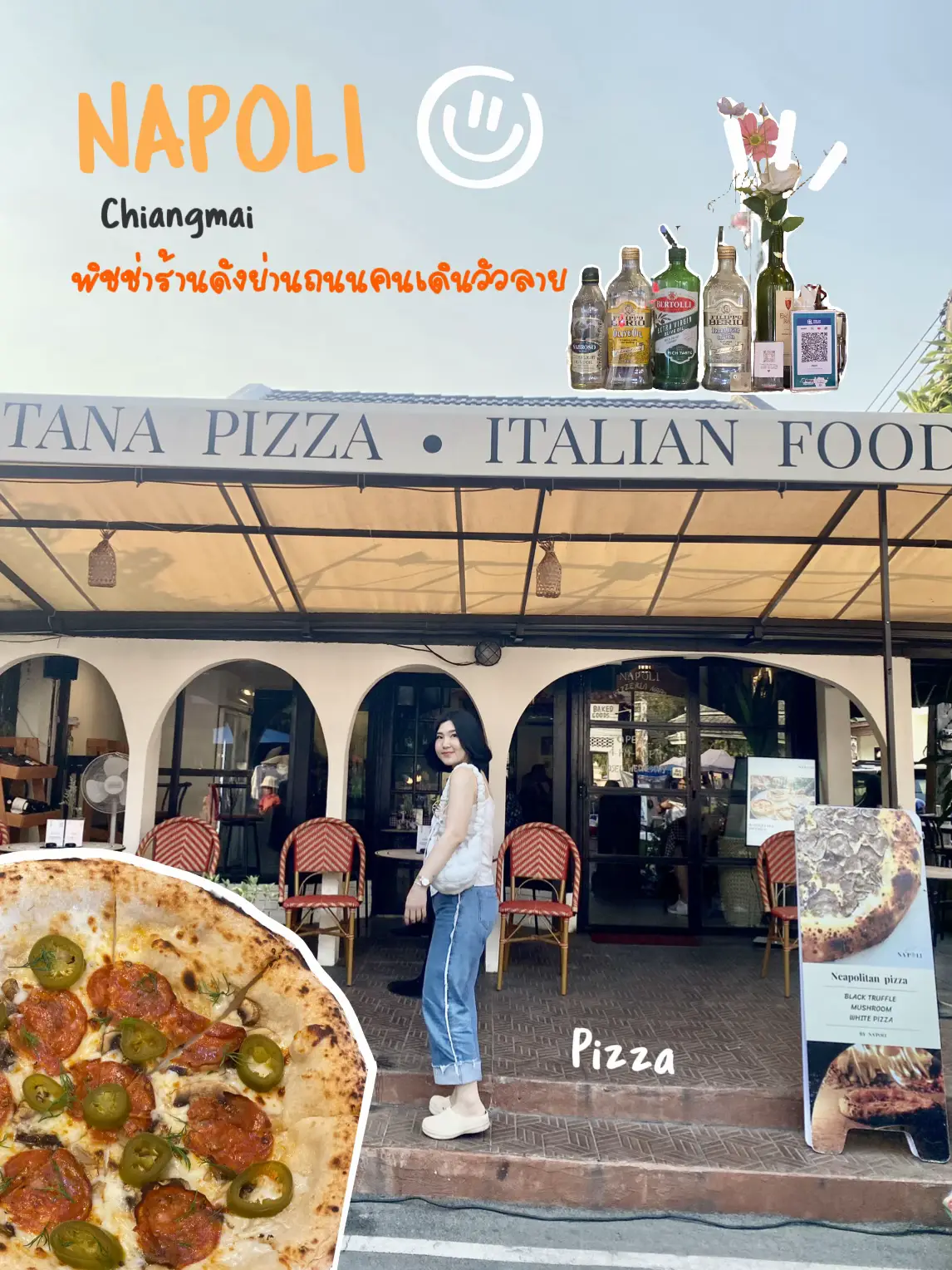 ピザショップチェンマイNAPOLIピザロード牛縞模様の道 | เปเป้ รีวิวが投稿したフォトブック | Lemon8