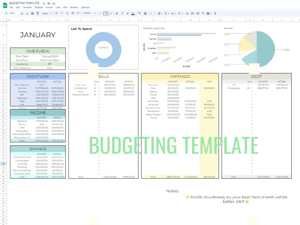 Template Budgeting Gratis - Pencarian Lemon8