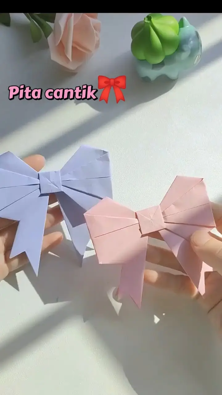 Pita cantik dari origami yang mudah untuk ditiru😍 | Video ...