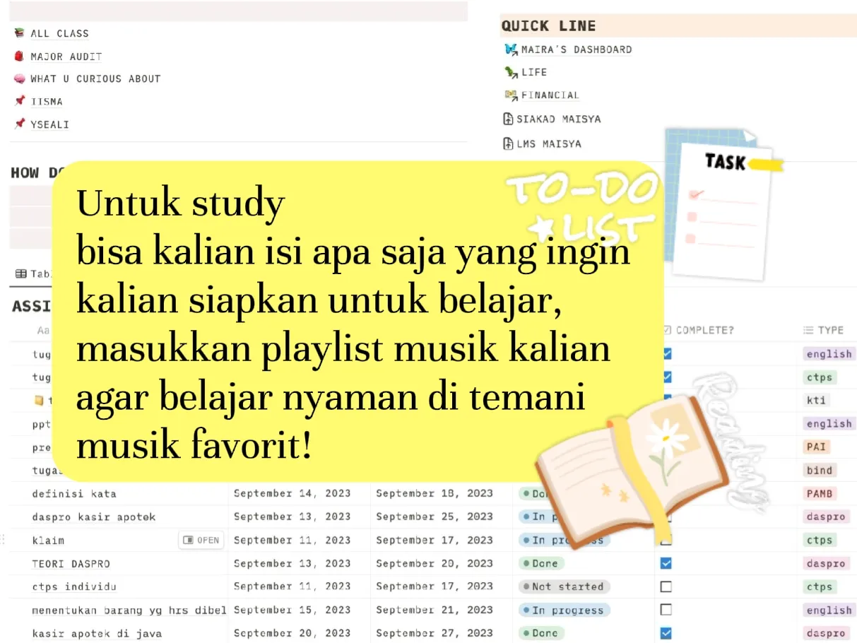 BUAT NOTION LEBIH BERGUNA DENGAN INI ! | Galeri diposting oleh Maira's life | Lemon8