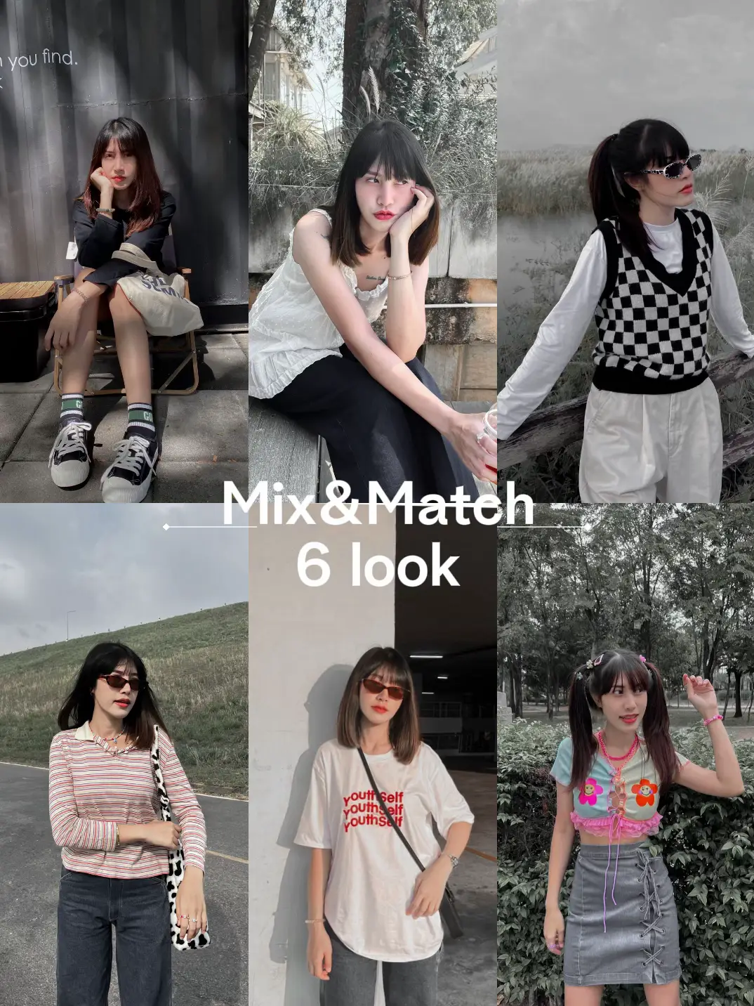Mix&Match : 6 lookn | แกลเลอรีที่โพสต์โดย Pimpmpp_ | Lemon8