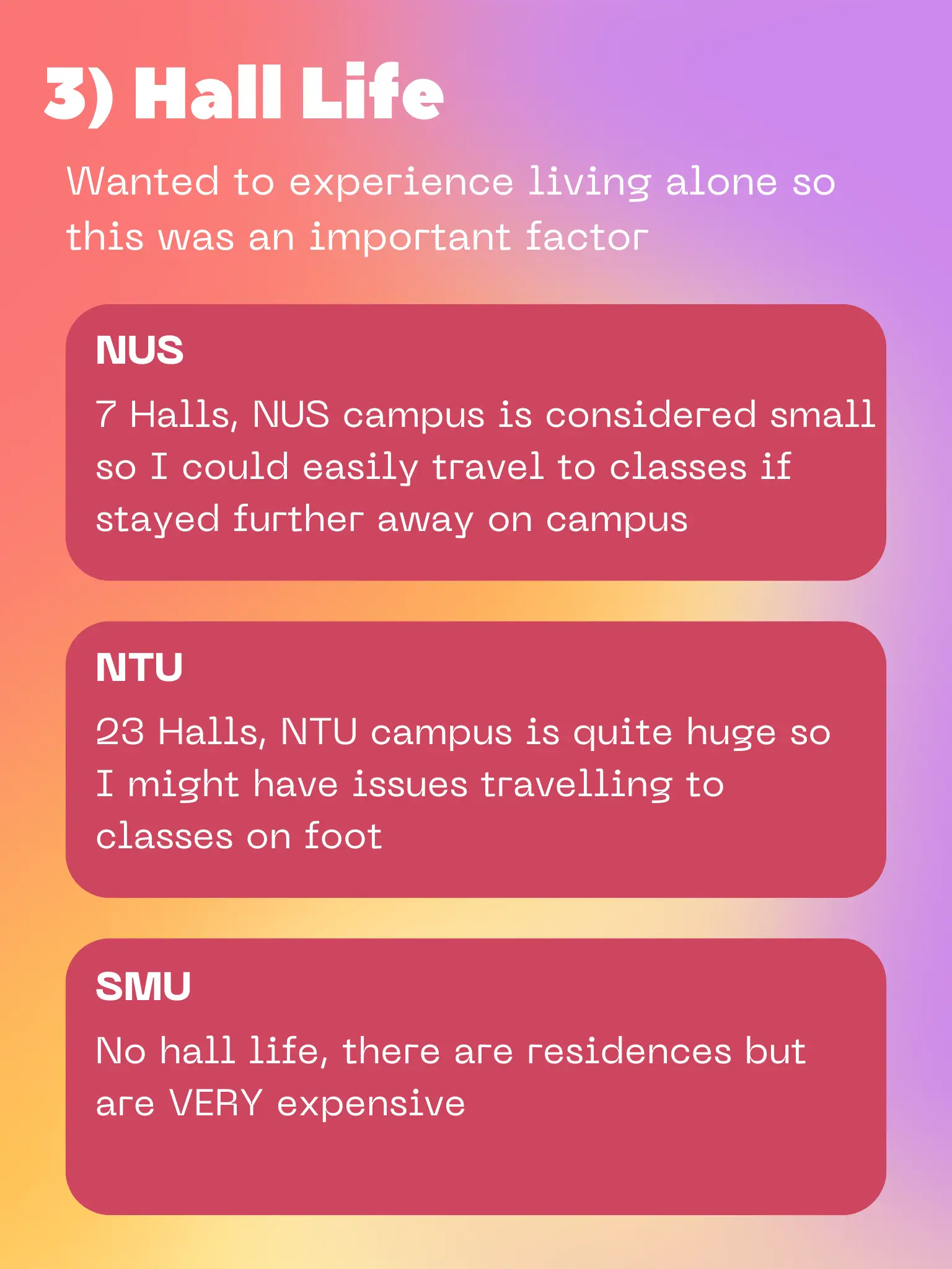 why I chose ⭐️NUS⭐️ over NTU / SMU | Gallery posted by cole | Lemon8